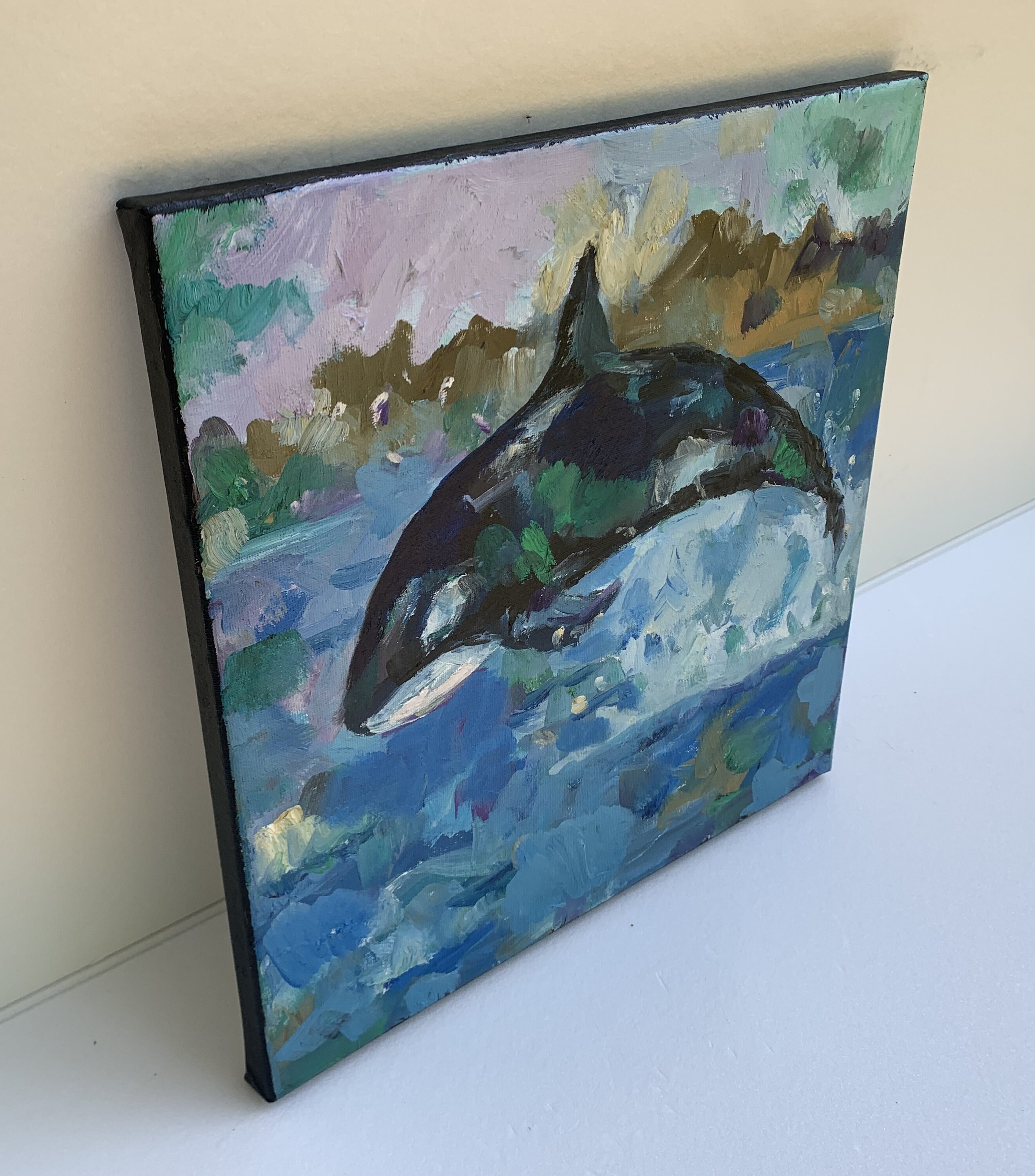 Orca Painting Orca Abstract Painting Orca Oil Painting Orca Wall ...