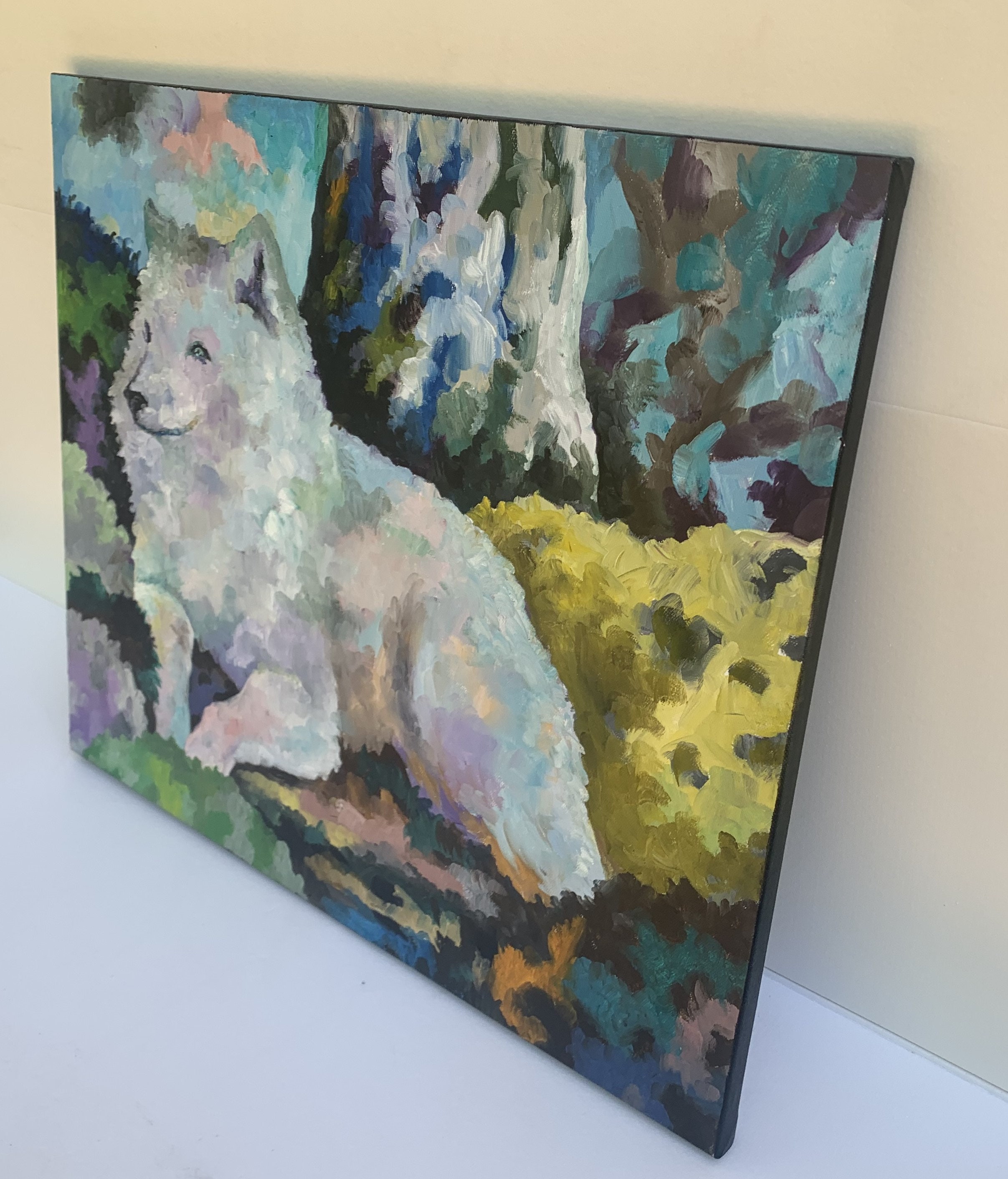 Wolf Painting Wolf Abstract Painting Wolf Oil Painting Wolf Wall ...