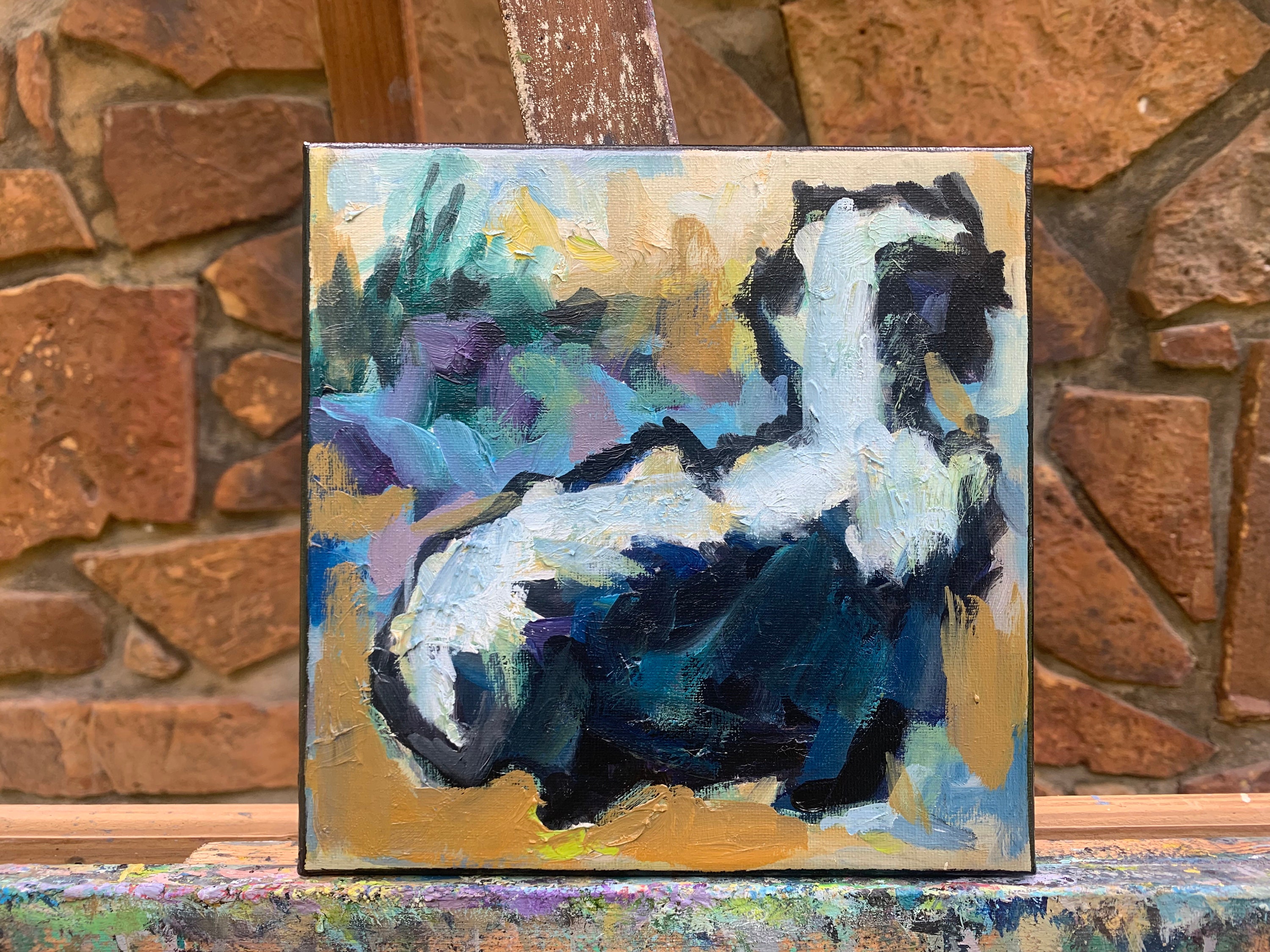 Skunk Painting Skunk Abstract Painting Skunk Oil Painting Skunk Wall ...