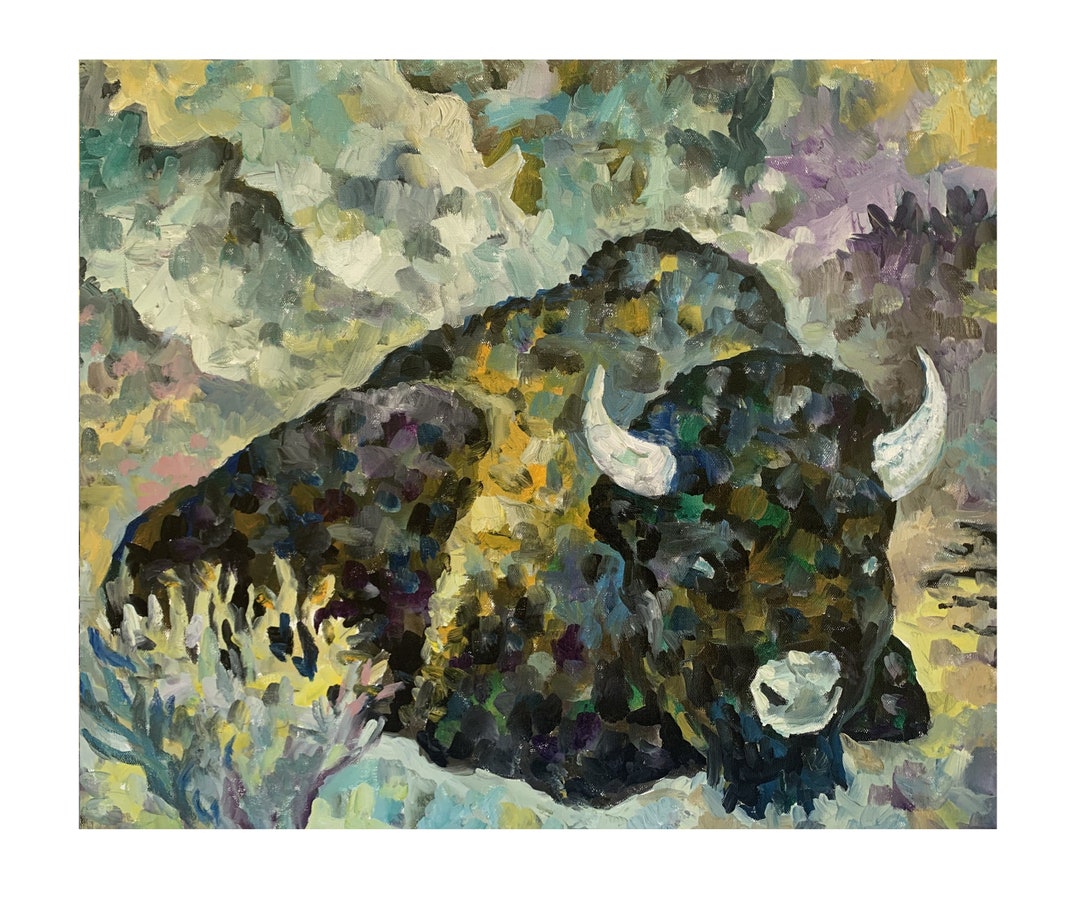 Buffalo Painting Buffalo Abstract Painting Buffalo Oil Painting Buffalo ...