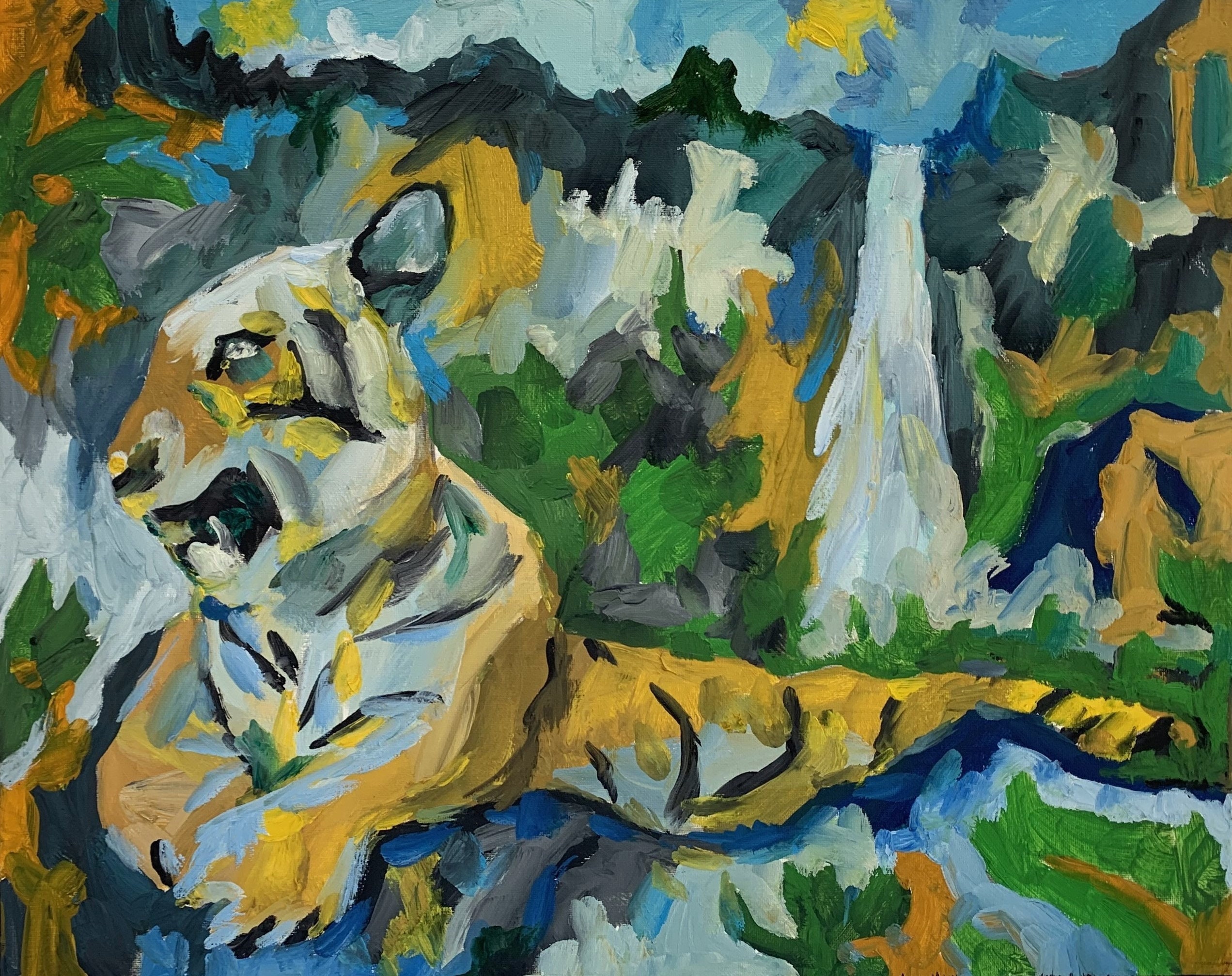 Tiger Painting Tiger Abstract Painting Tiger Oil Painting Tiger Wall ...