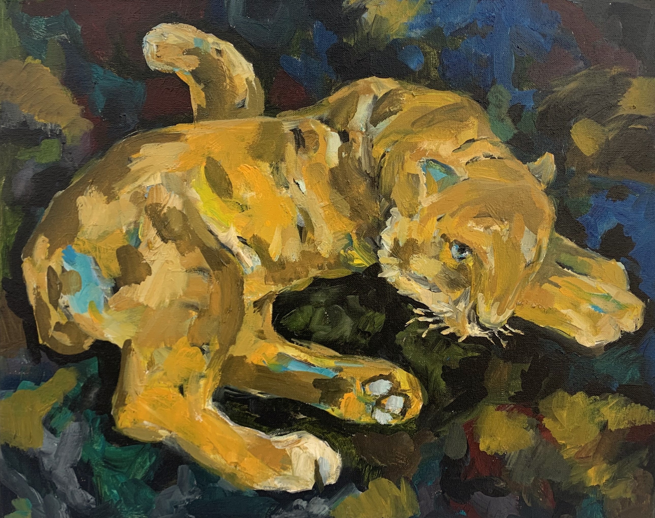 Tiger Painting Tiger Abstract Painting Tiger Oil Painting Tiger Wall ...