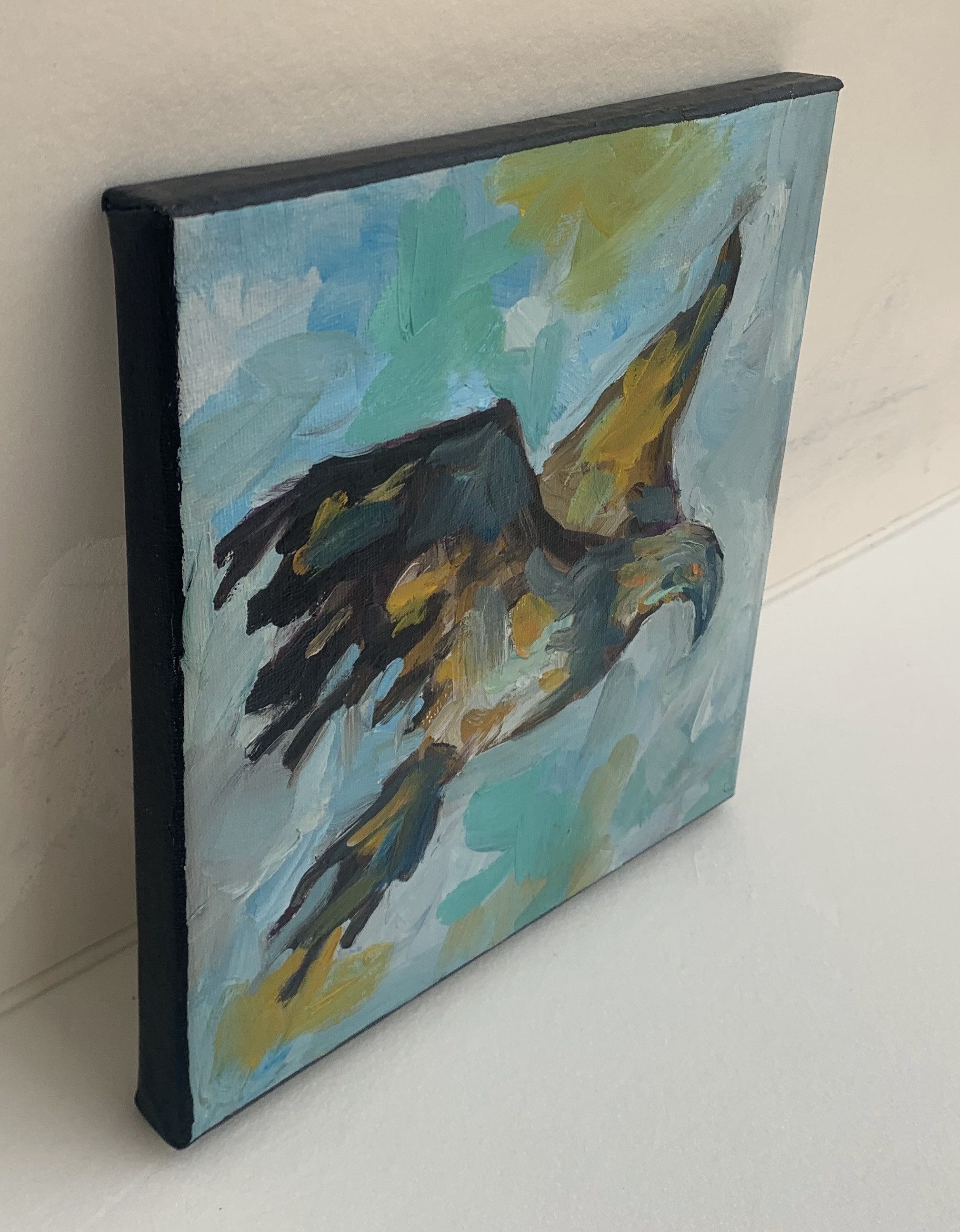 Hawk Painting Hawk Abstract Painting Hawk Oil Painting Hawk Wall ...