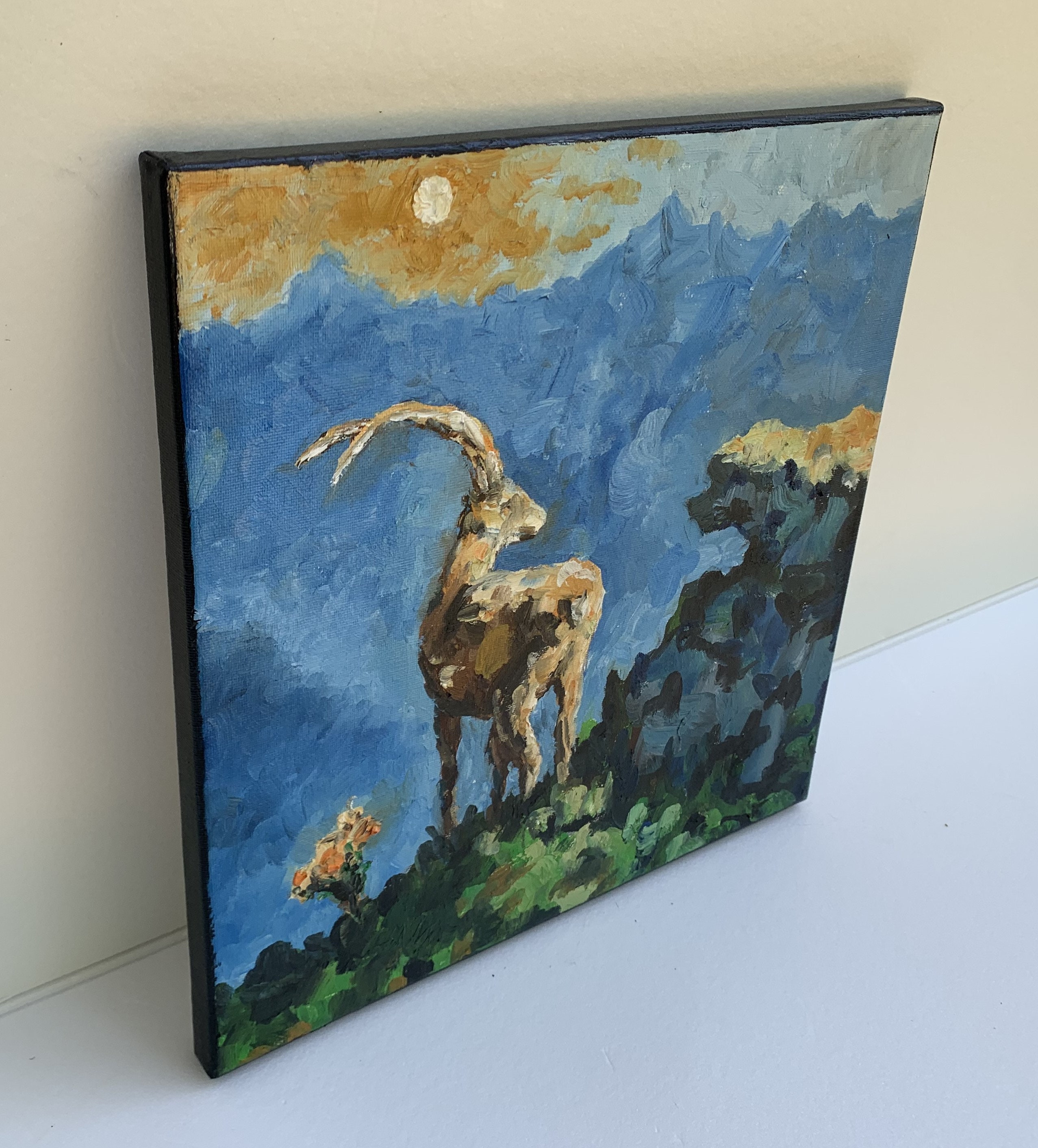 Ibex Painting Ibex Abstract Painting Ibex Oil Painting Ibex - Etsy