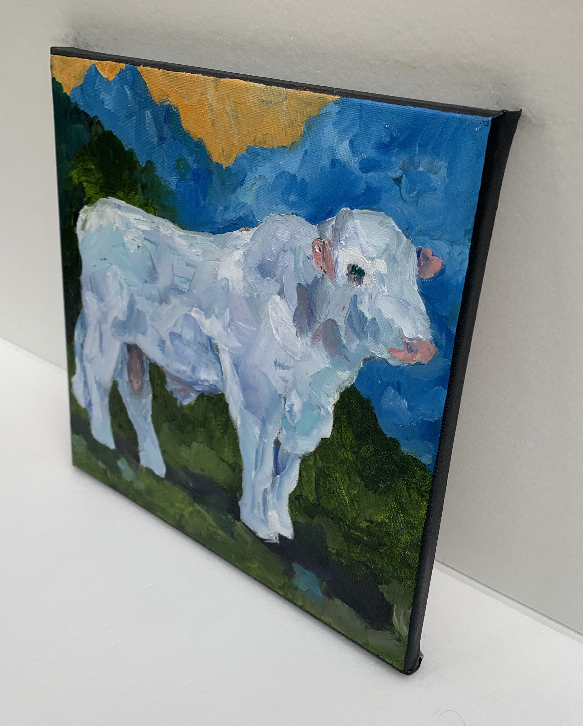 Bull Painting Bull Abstract Painting Bull Oil Painting Bull Wall ...