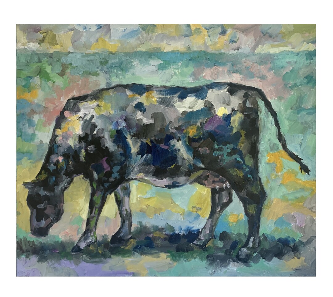 Cow Painting Cow Abstract Painting Cow Oil Painting Cow Wall Painting ...