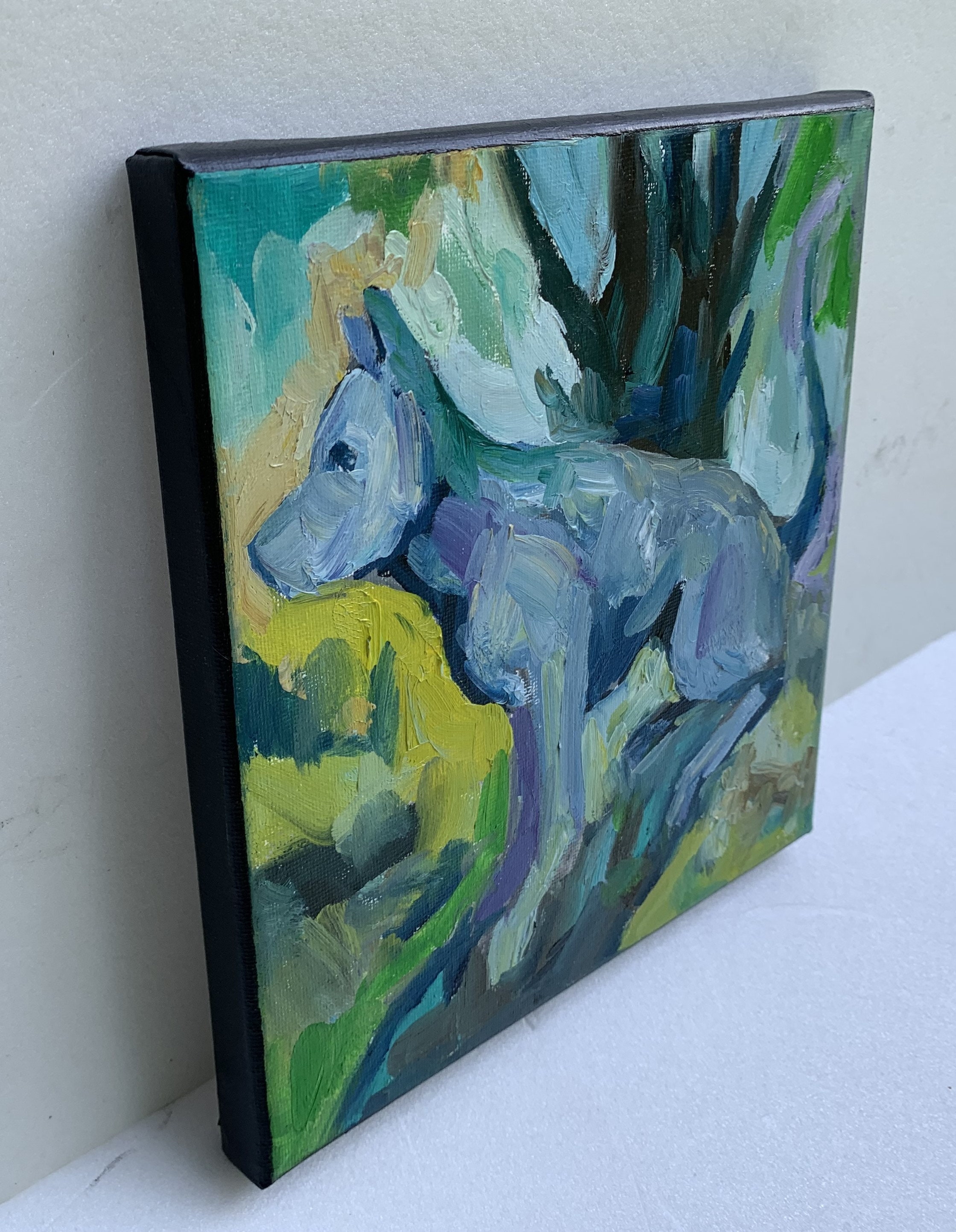 Dog Painting Dog Abstract Painting Dog Oil Painting Dog Wall Painting ...
