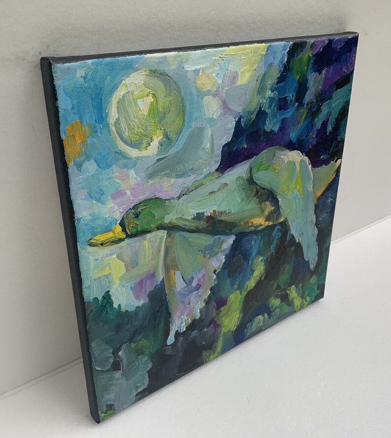 Duck Painting Duck Abstract Painting Duck Oil Painting Duck Wall ...