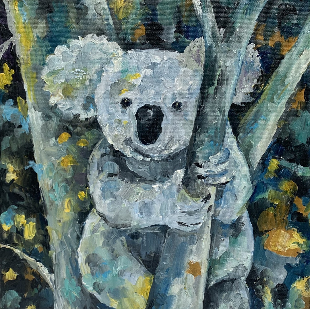 Koala Bear Painting Koala Bear Abstract Painting Koala Bear Oil ...
