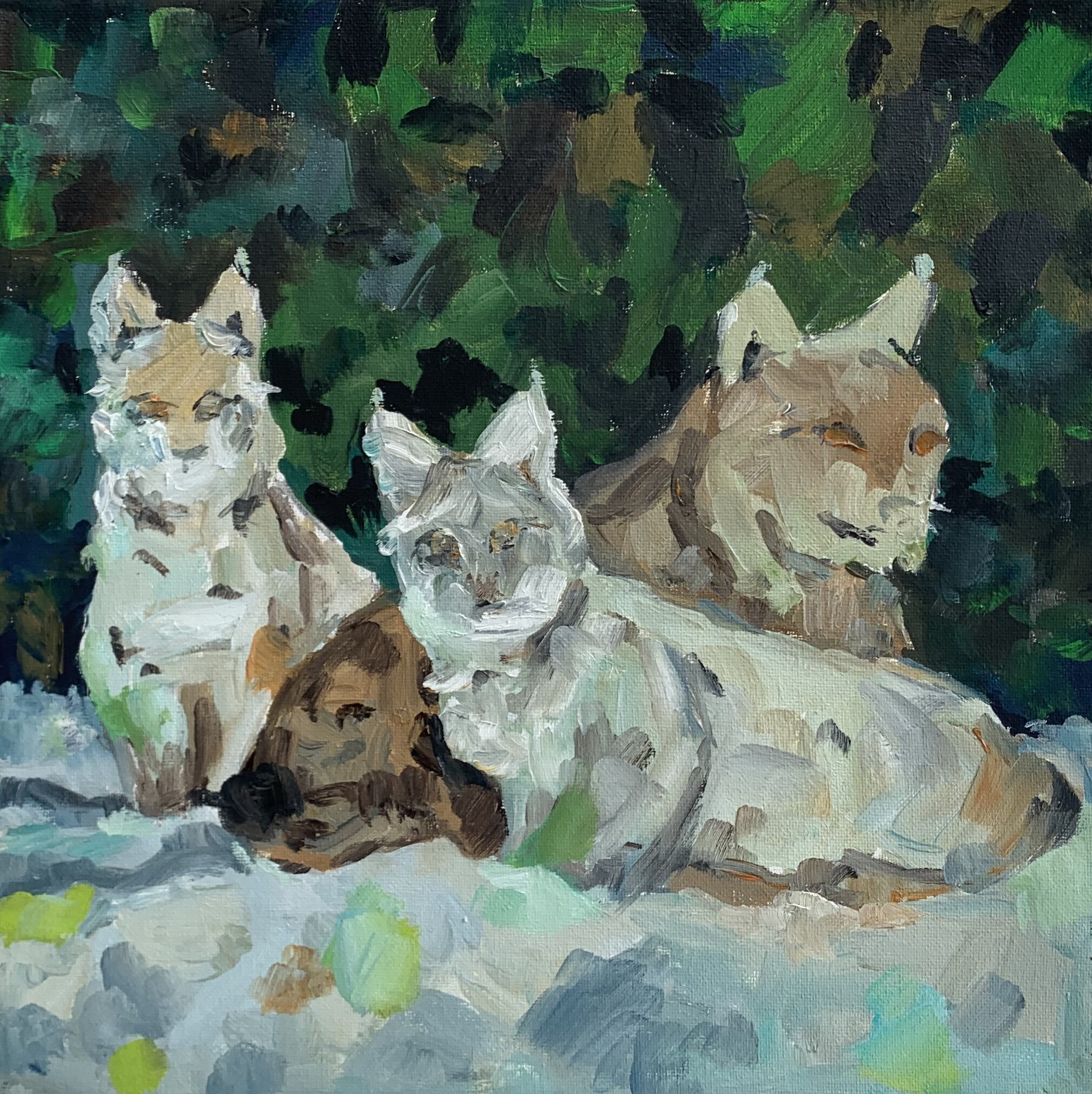 Original Lynx Oil Painting – Wildlife Wall Art – Abstract Lynx Fine Art ...