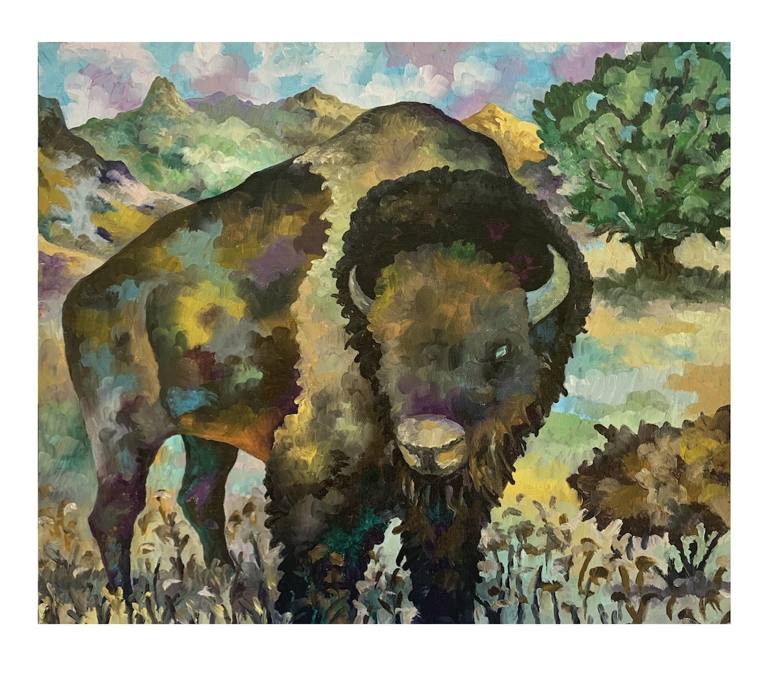 Buffalo Painting Buffalo Abstract Painting Buffalo Oil Painting Buffalo ...