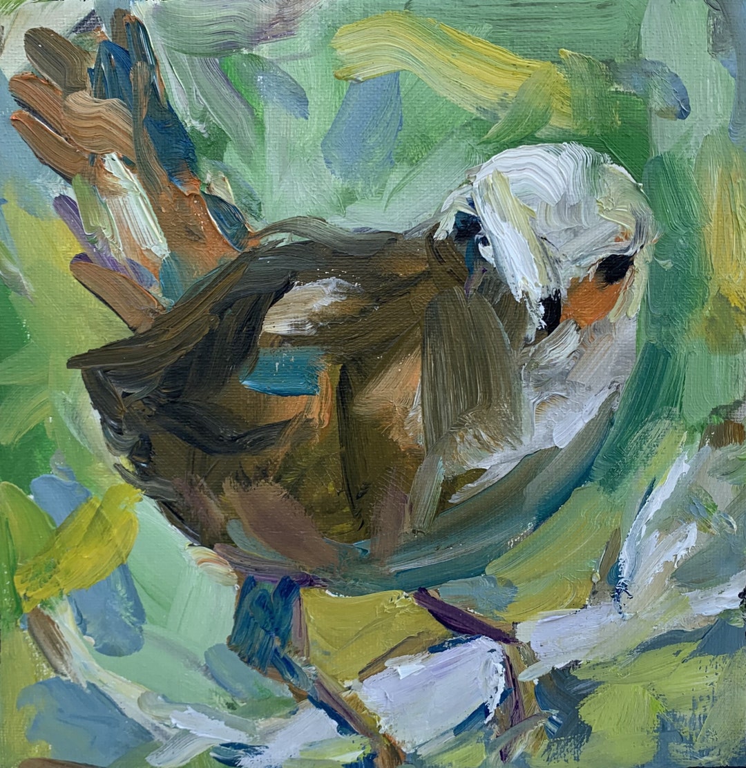 Bird Painting Bird Abstract Painting Bird Oil Painting Bird Wall ...