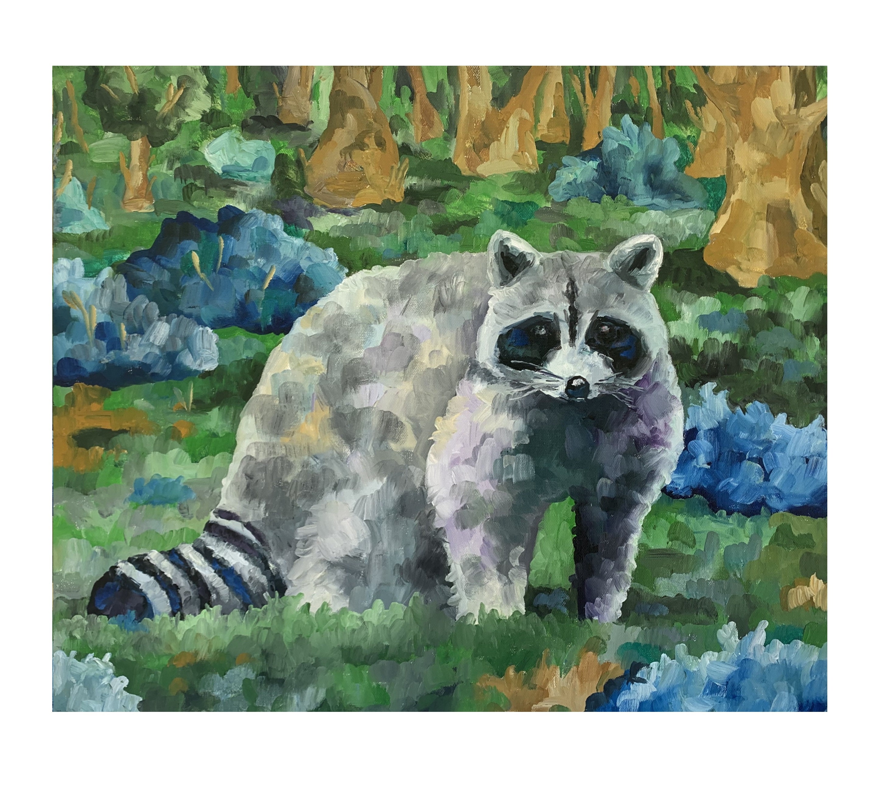 Raccoon Painting Raccoon Abstract Painting Raccoon Oil Painting Raccoon ...