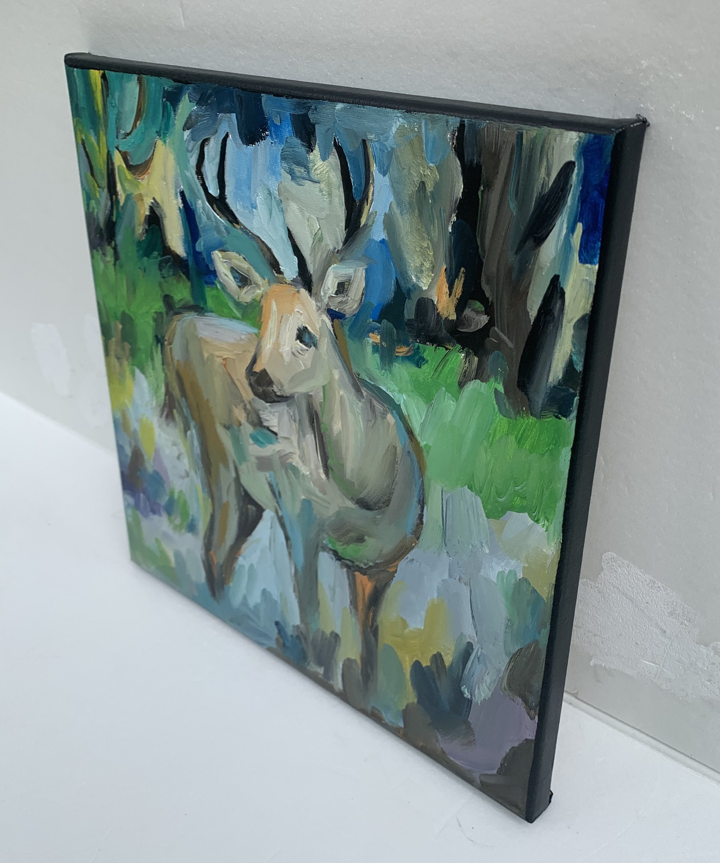 Deer Painting Deer Abstract Painting Deer Oil Painting Deer Wall ...