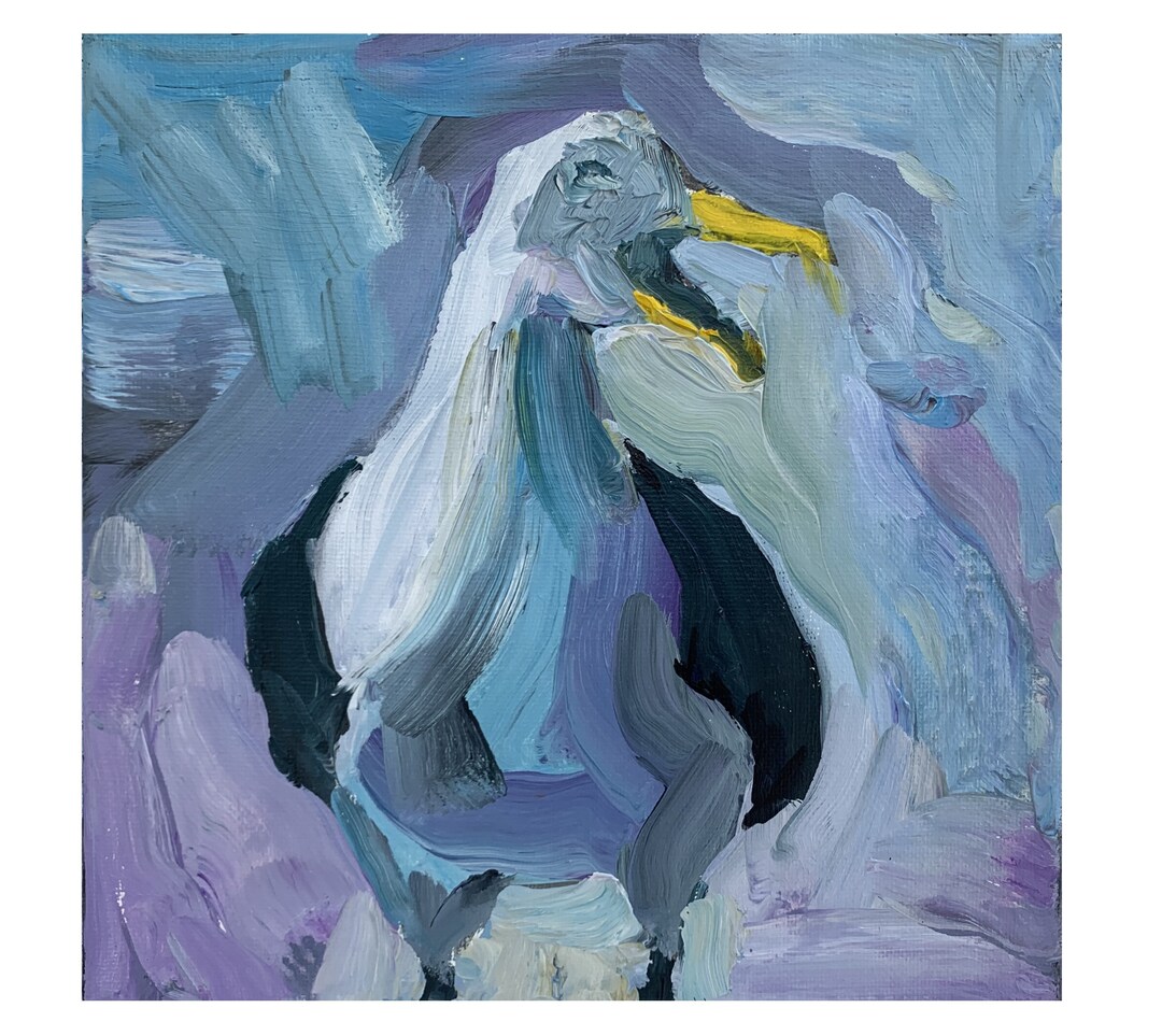 Seagull Painting Seagull Abstract Painting Seagull Oil Painting Seagull ...