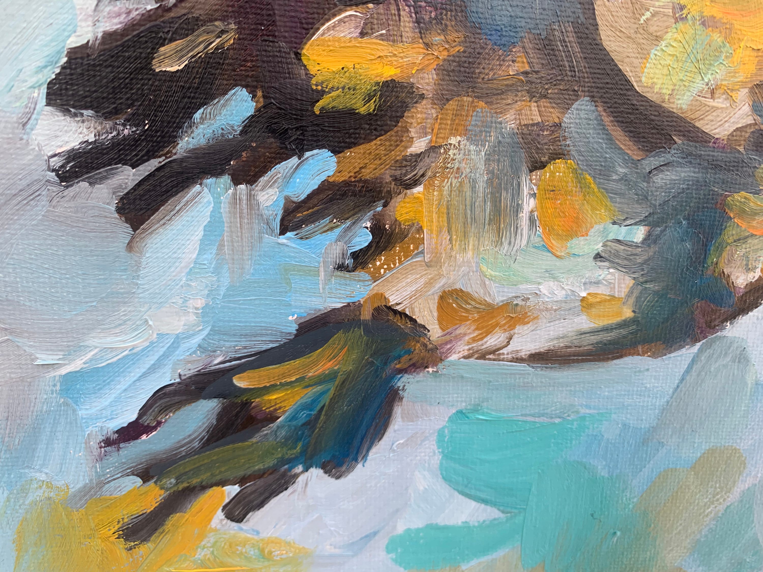 Hawk Painting Hawk Abstract Painting Hawk Oil Painting Hawk Wall ...