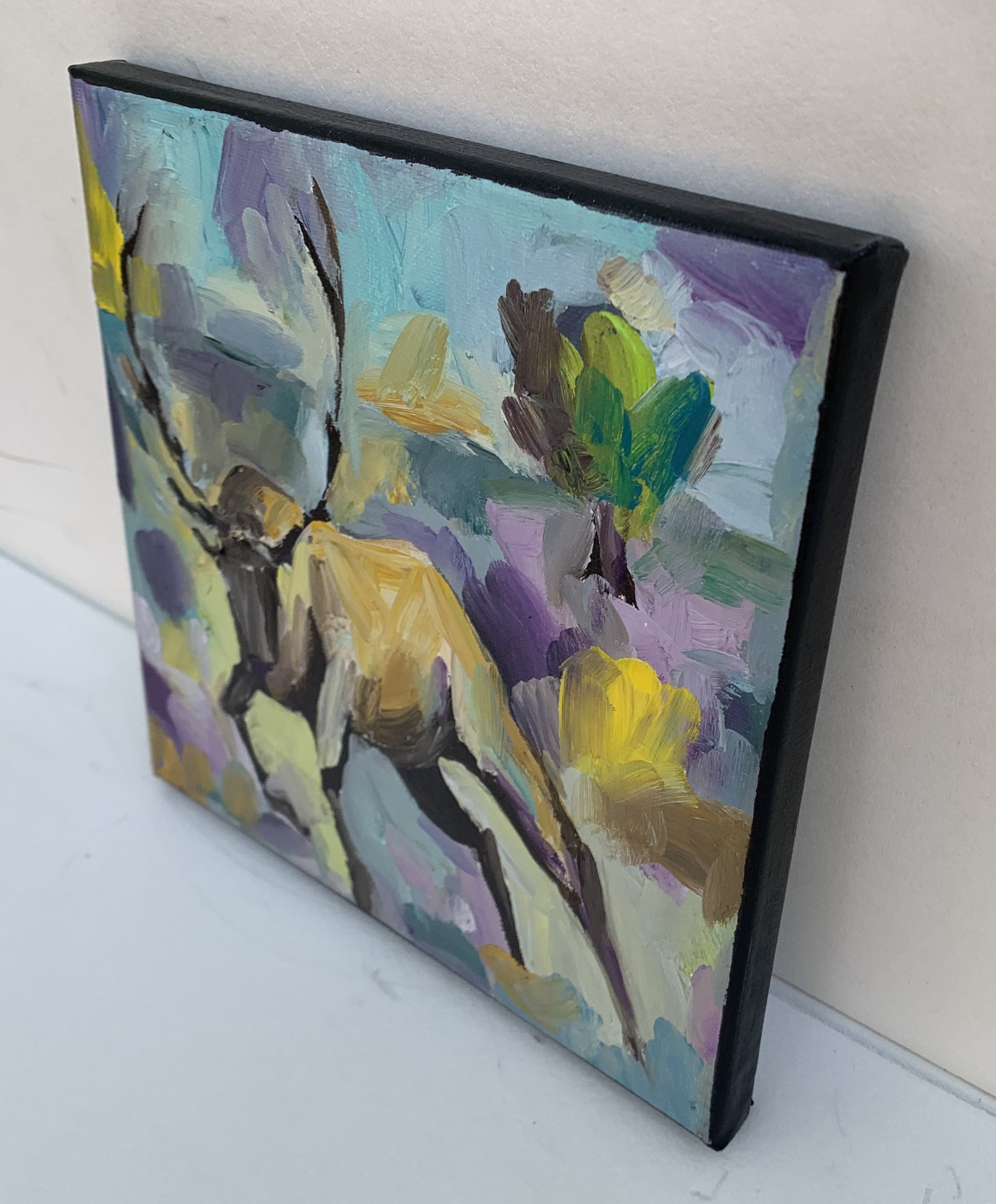 Elk Painting Elk Abstract Painting Elk Oil Painting Elk Wall Painting ...