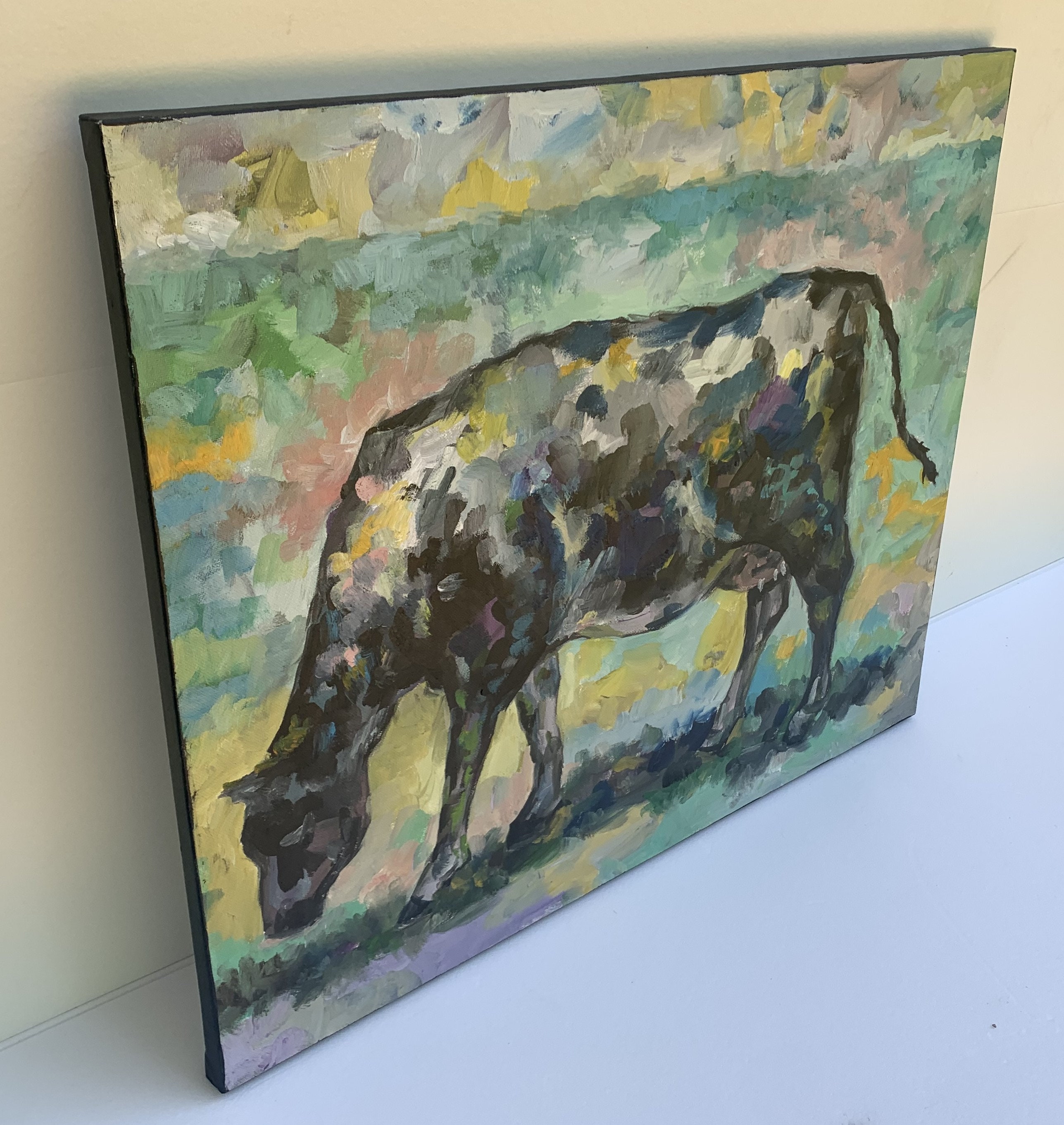 Cow Painting Cow Abstract Painting Cow Oil Painting Cow Wall Painting Cow Original Painting Cow ...