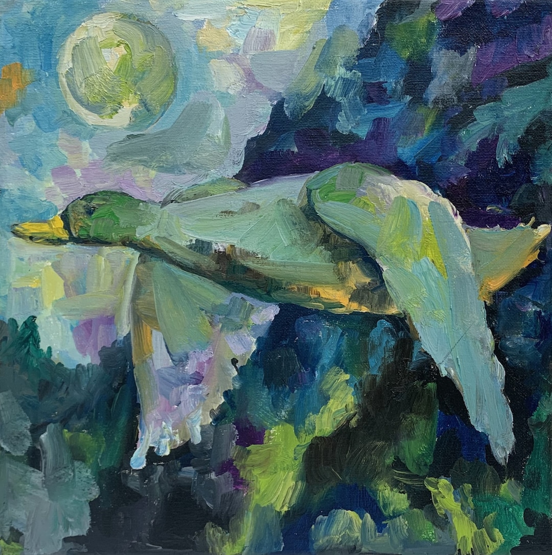 Duck Painting Duck Abstract Painting Duck Oil Painting Duck Wall ...