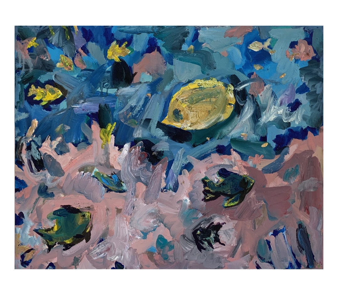 Fish Painting Fish Abstract Painting Fish Oil Painting Fish Wall ...