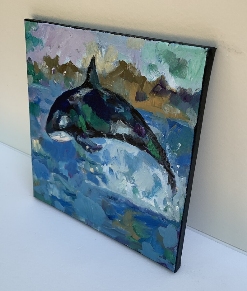 Orca Painting Orca Abstract Painting Orca Oil Painting Orca Wall ...