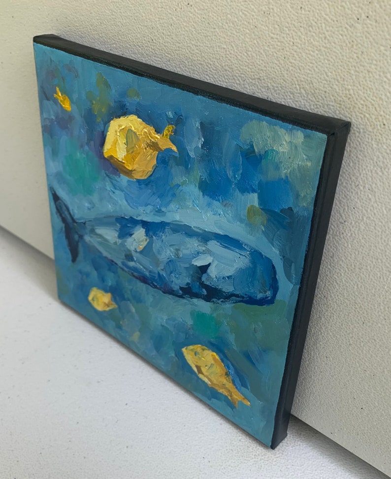 Whale Painting Whale Abstract Painting Whale Oil Painting Whale Wall ...
