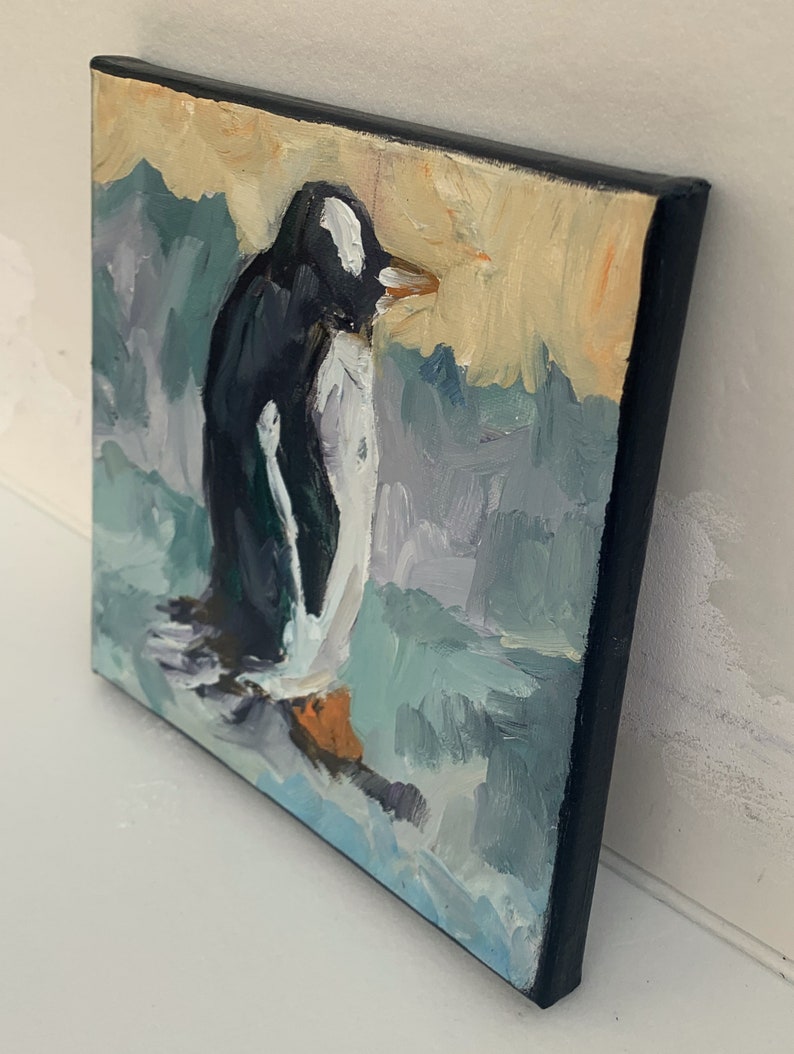 Penguin Painting Penguin Abstract Painting Penguin Oil Painting Penguin ...