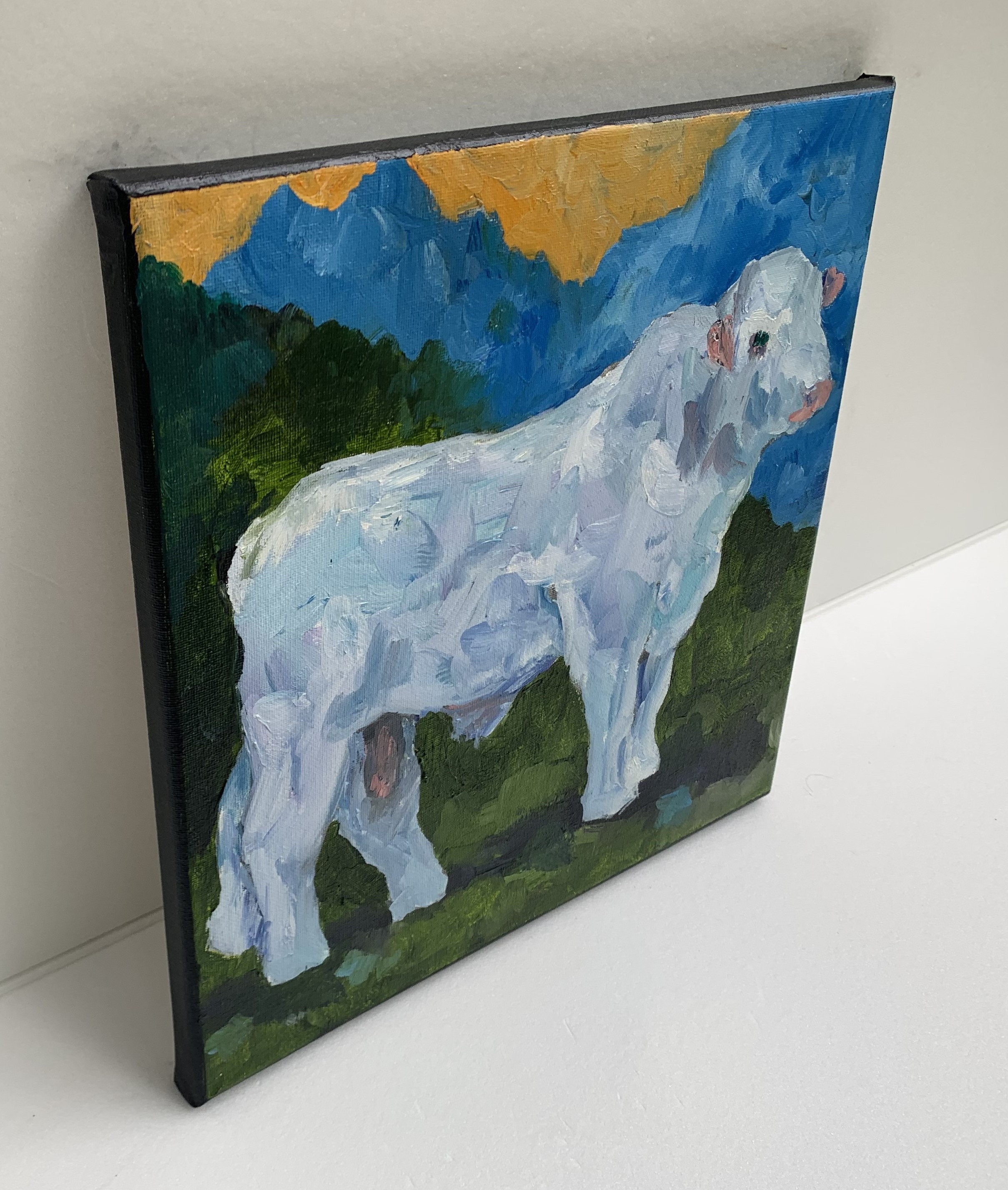 Bull Painting Bull Abstract Painting Bull Oil Painting Bull Wall ...
