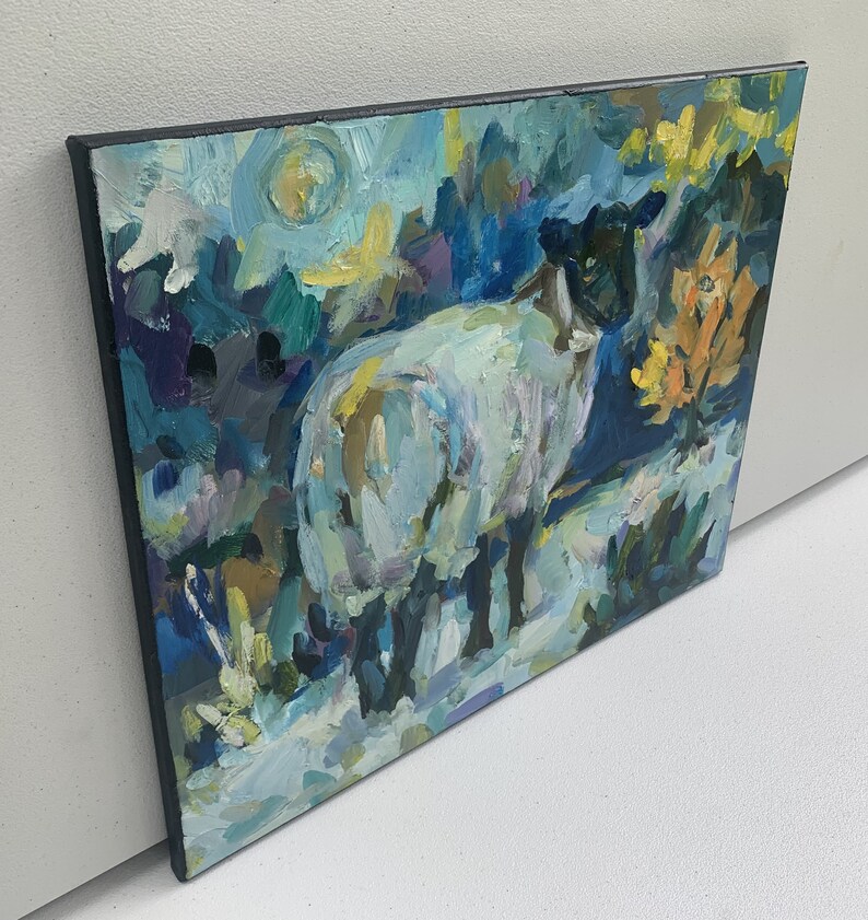 Sheep Painting Sheep Abstract Painting Sheep Oil Painting Sheep Wall ...