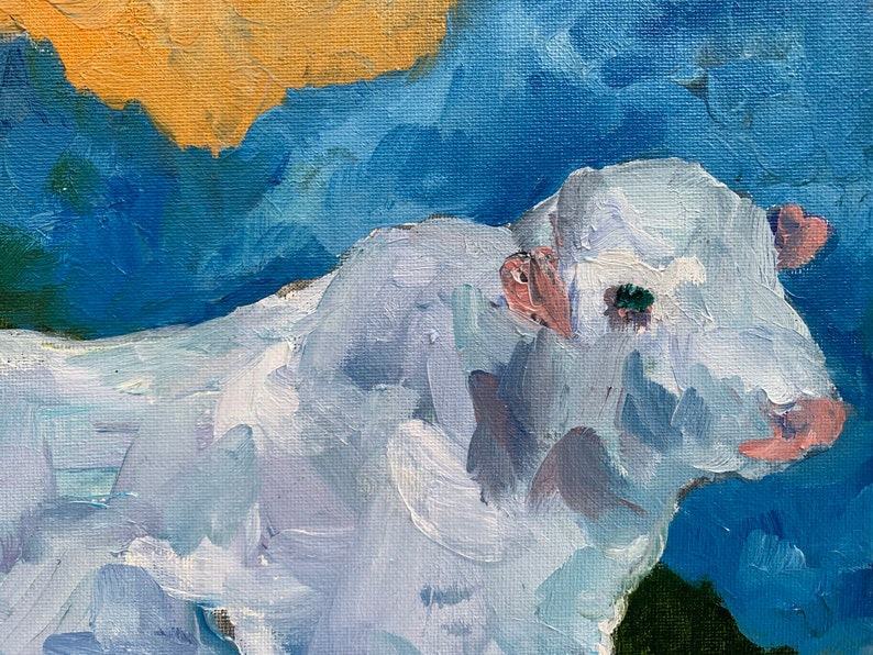 Bull Painting Bull Abstract Painting Bull Oil Painting Bull - Etsy