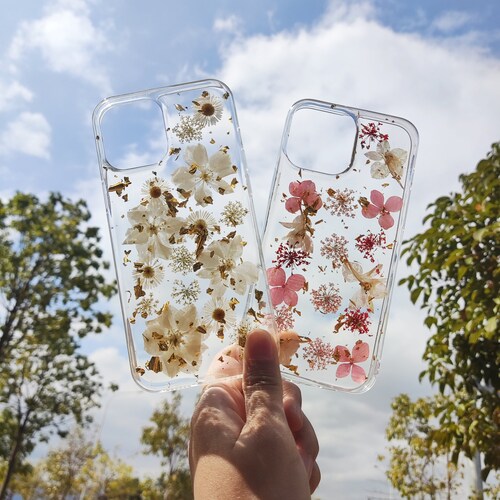 Pressed Real Dried Flower Phone Caseiphone 14 Pro Max 7 8 - Etsy