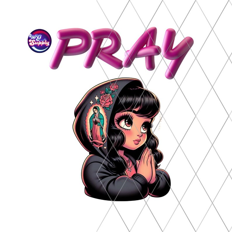 PNG, Praying Girl Hands,bubble Letters ,catholic Girl, Faith Girl ...