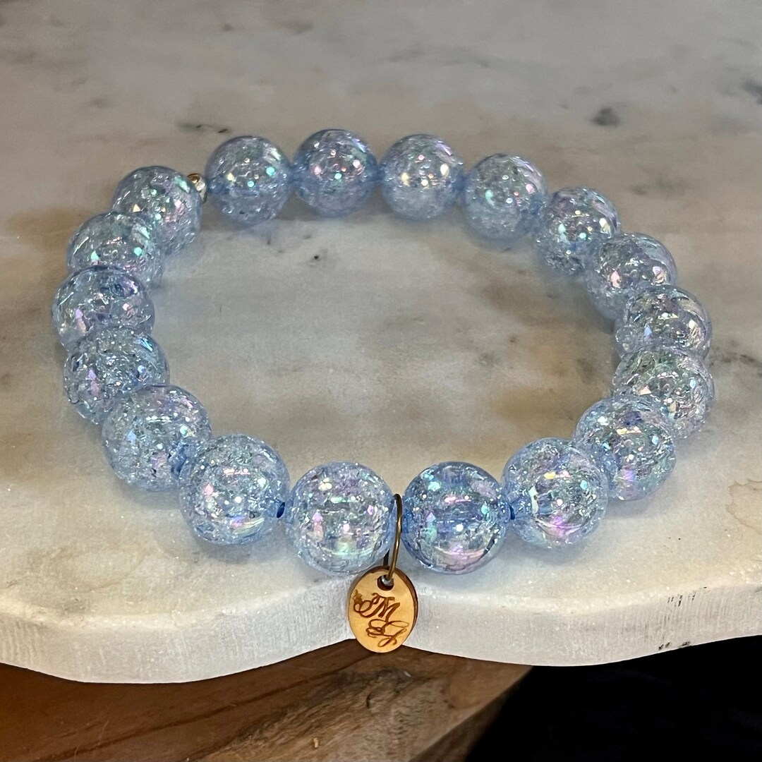 Iridescent Crackle Bead Dog Necklace: Slip-on Cat Jewelry - Etsy