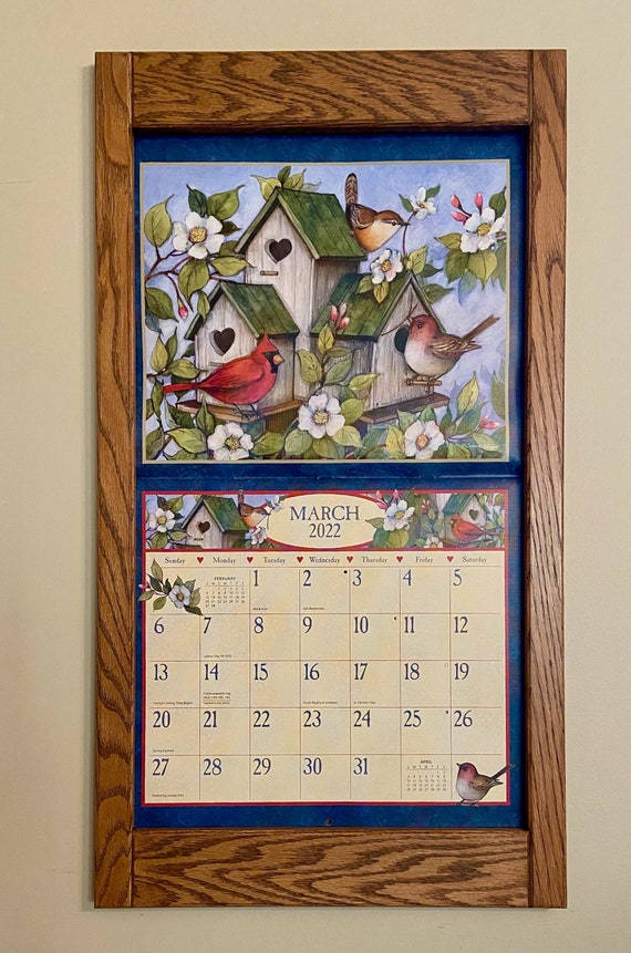 Custom Solid Oak Calendar Frame for Lang Style Collectable - Etsy