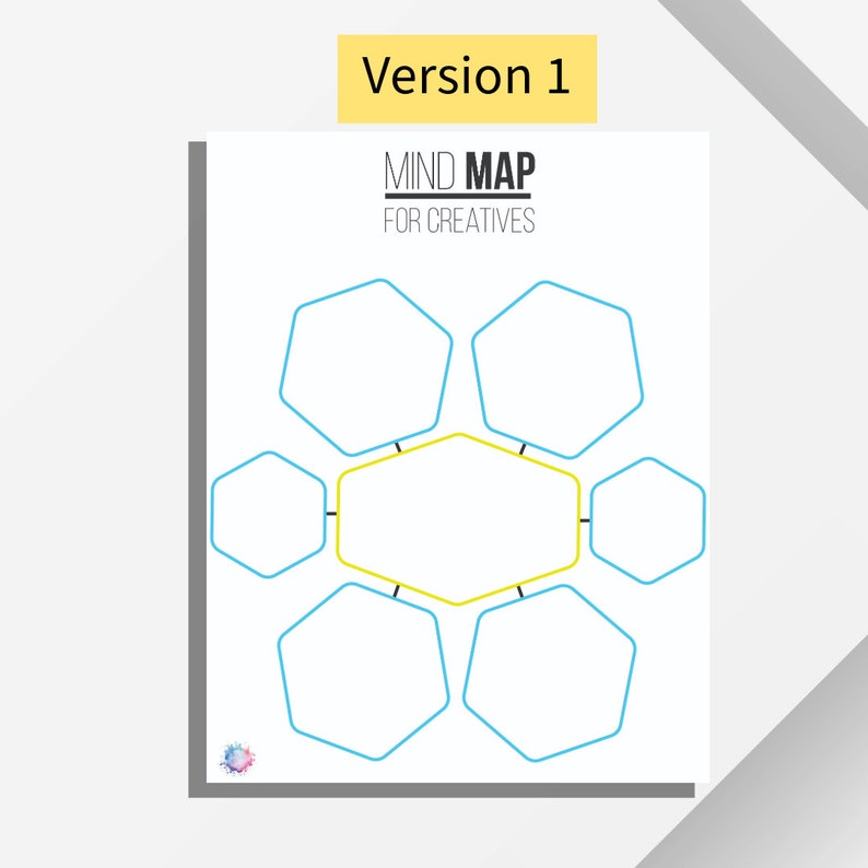 Printable Mind Map Planner for Creatives, the Perfect Idea Board, Mind ...