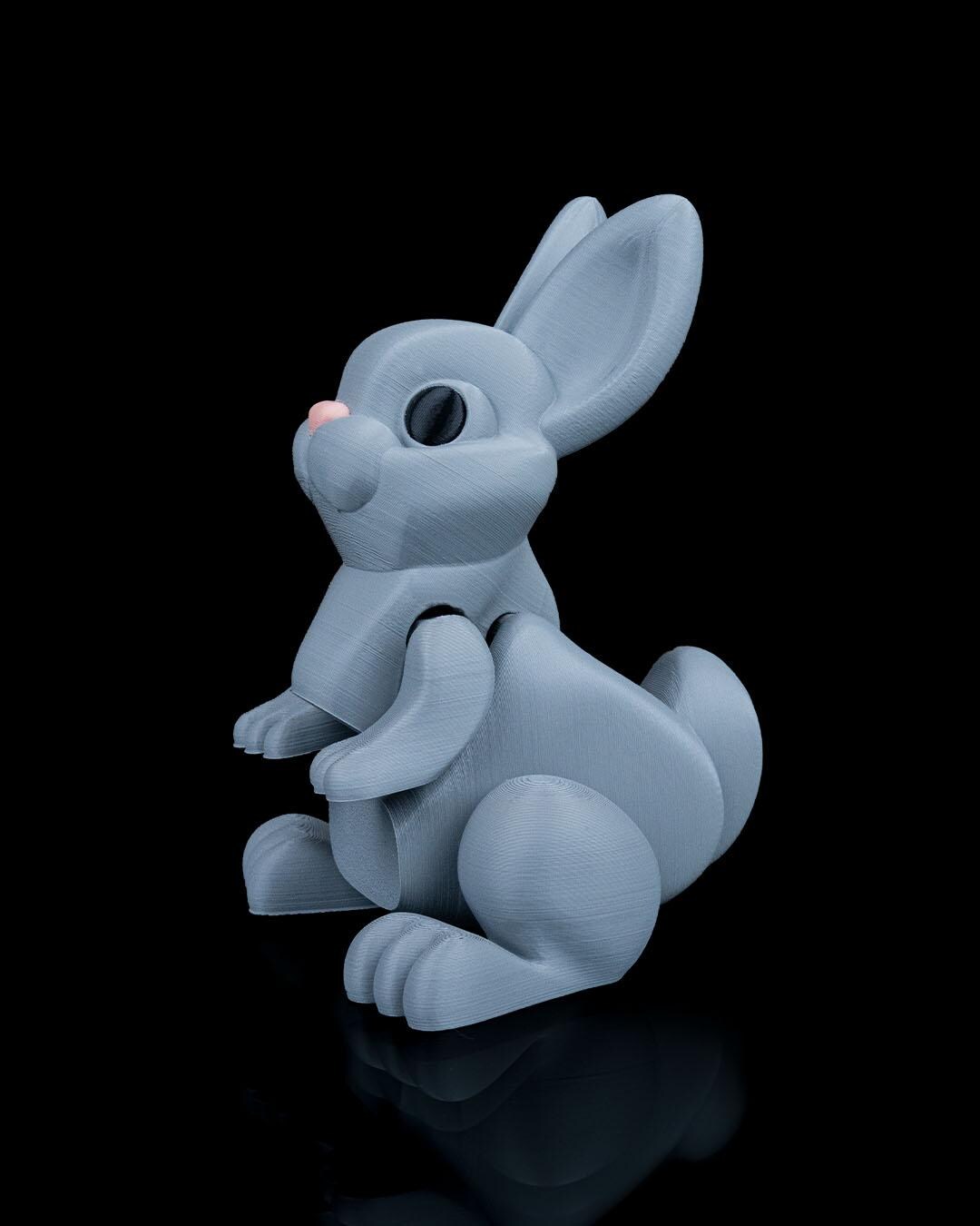 Customizable 3D Printed Bunny, Articulated Bunny Fidget Toy, Cute Bunny ...