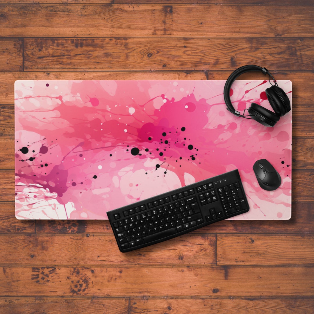 DM79 - Pink Splatter | Sizes up to 36in X 18in | Gift for Gamer, Gift ...