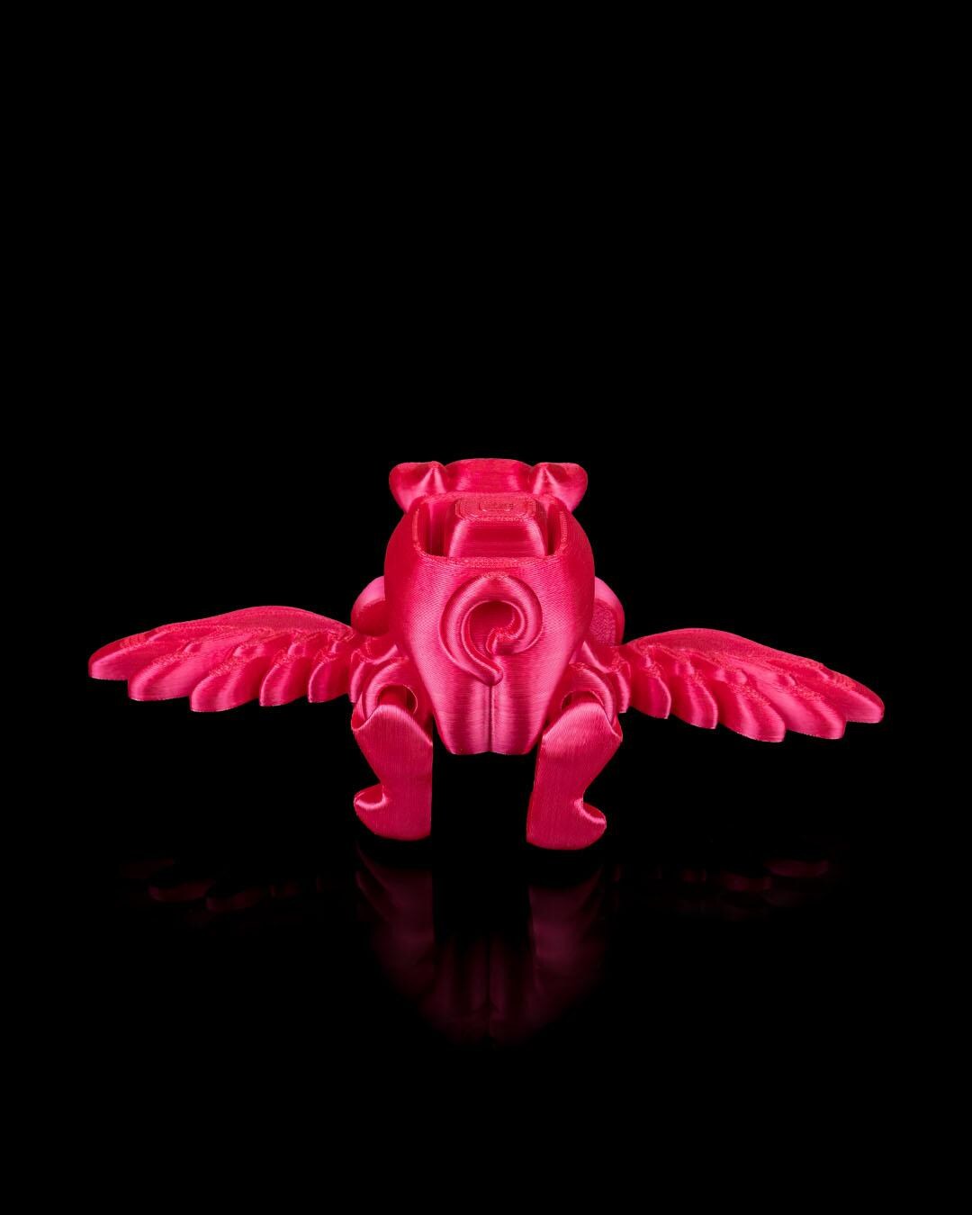 Customizable 3D Printed Flying Pig, Articulated Pig Fidget Toy, Cute ...