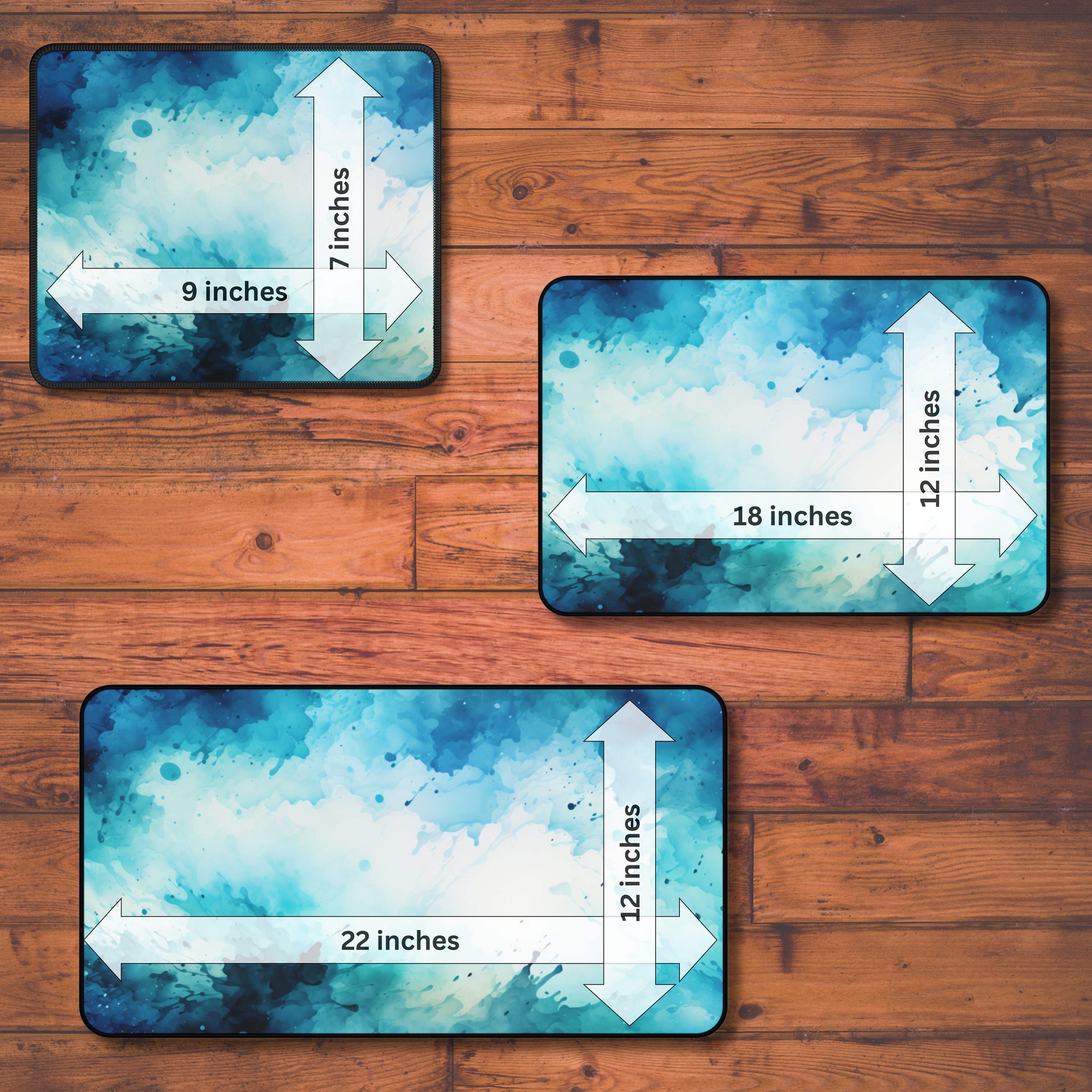 DM77 - Blue Splatter | Sizes up to 36in X 18in | Gift for Gamer, Gift ...