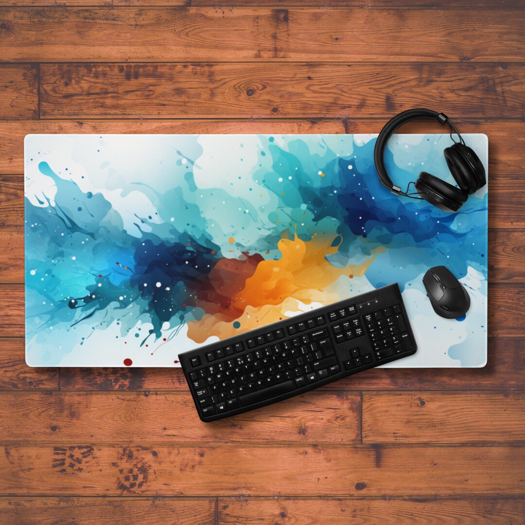 DM76 - Colorful Splatters | Sizes up to 36in X 18in | Gift for Gamer ...