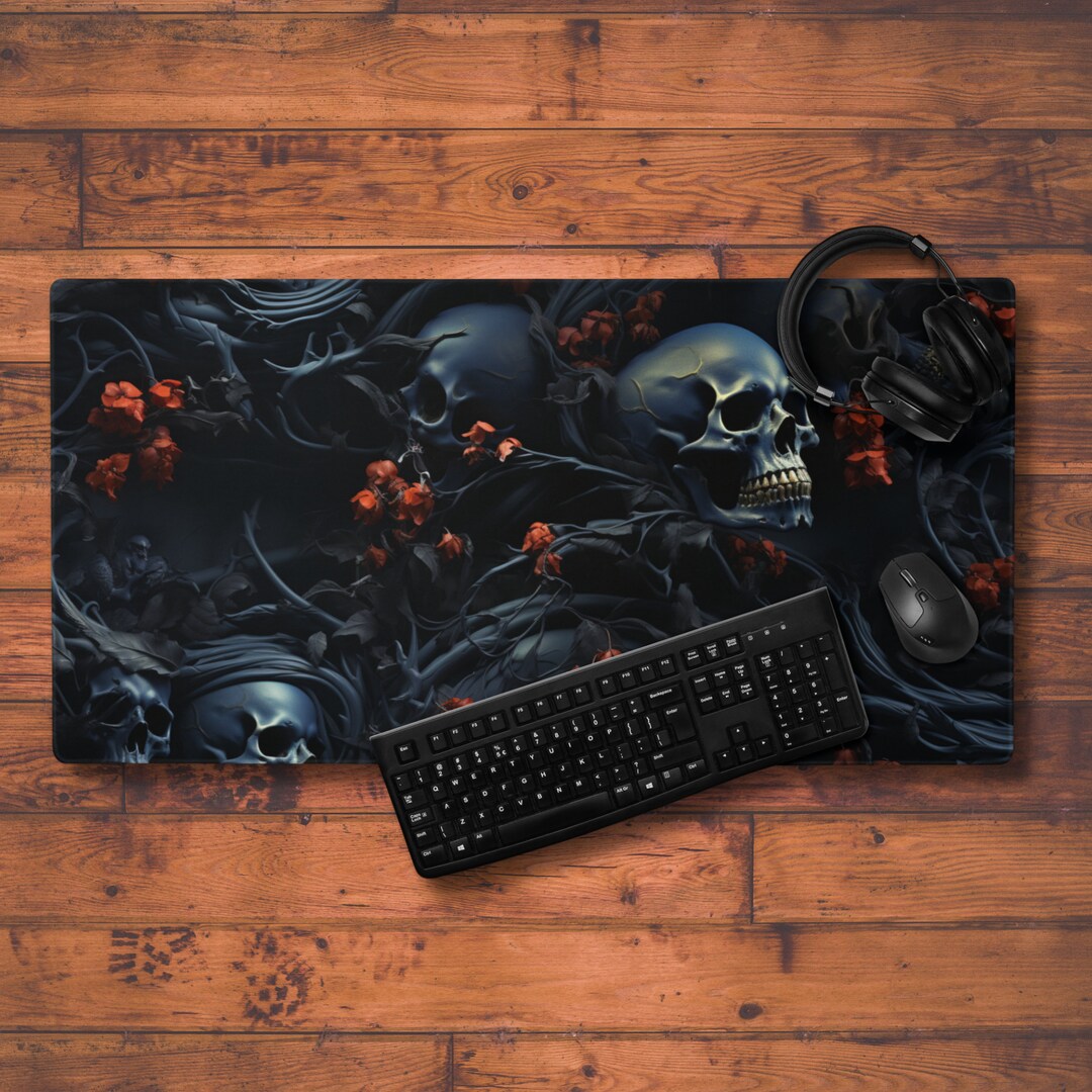 DM89 - Dark Skulls | Sizes up to 36in X 18in | Gift for Gamer, Gift for ...
