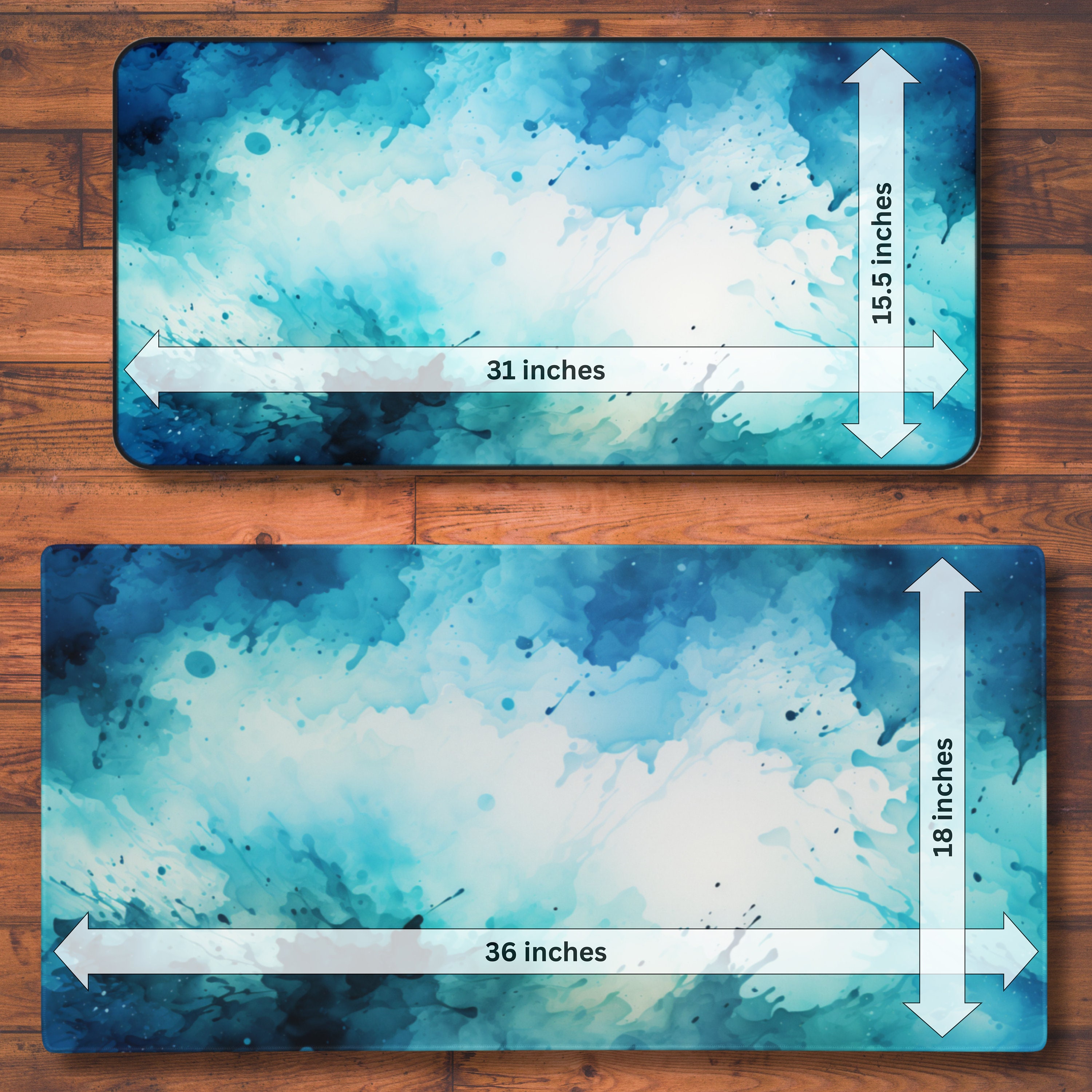 DM77 Blue Splatter Sizes up to 36in X 18in Gift for Gamer, Gift for ...