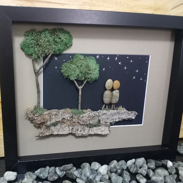 Pebble Art Couple - Etsy