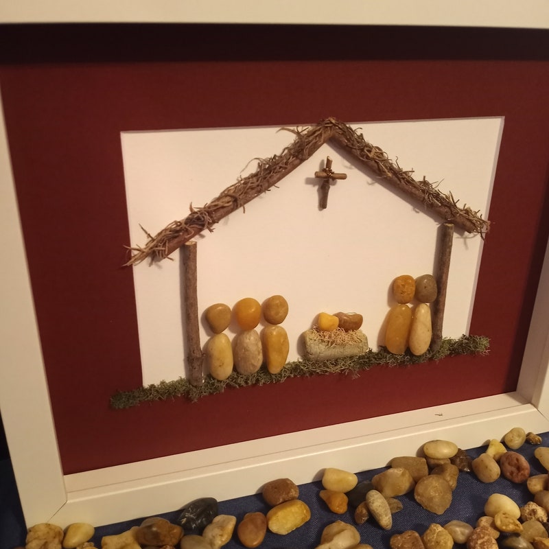 Pebble Nativity Ornament - Etsy