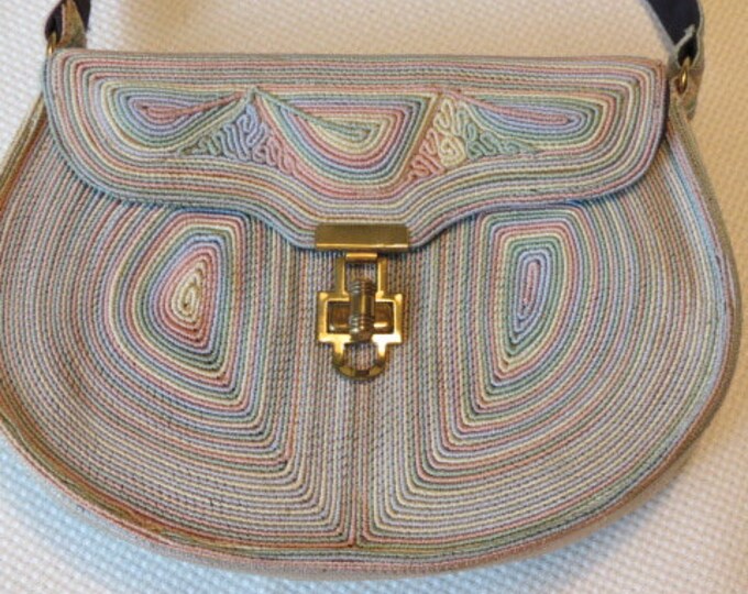 1940s Glorious Rainbow Colored Genuine Corde Handbag - Etsy