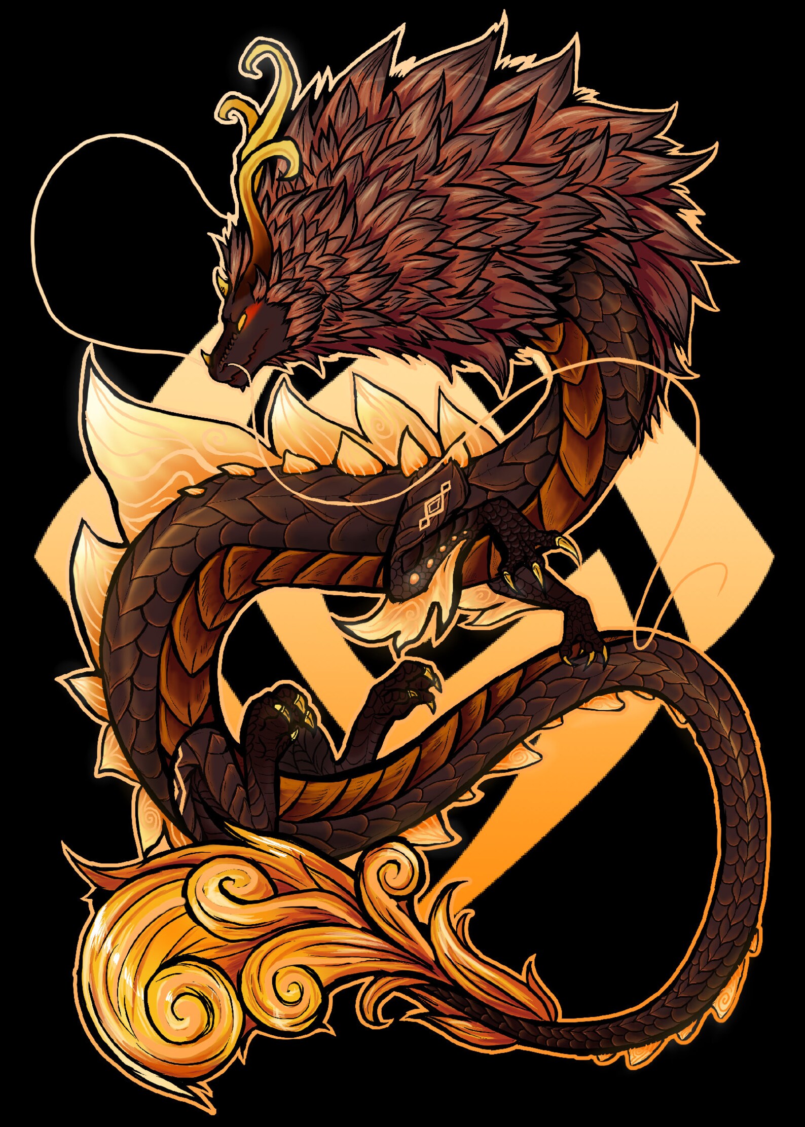 Rex Lapis Dragon Gold Foil Print 5x7 - Etsy