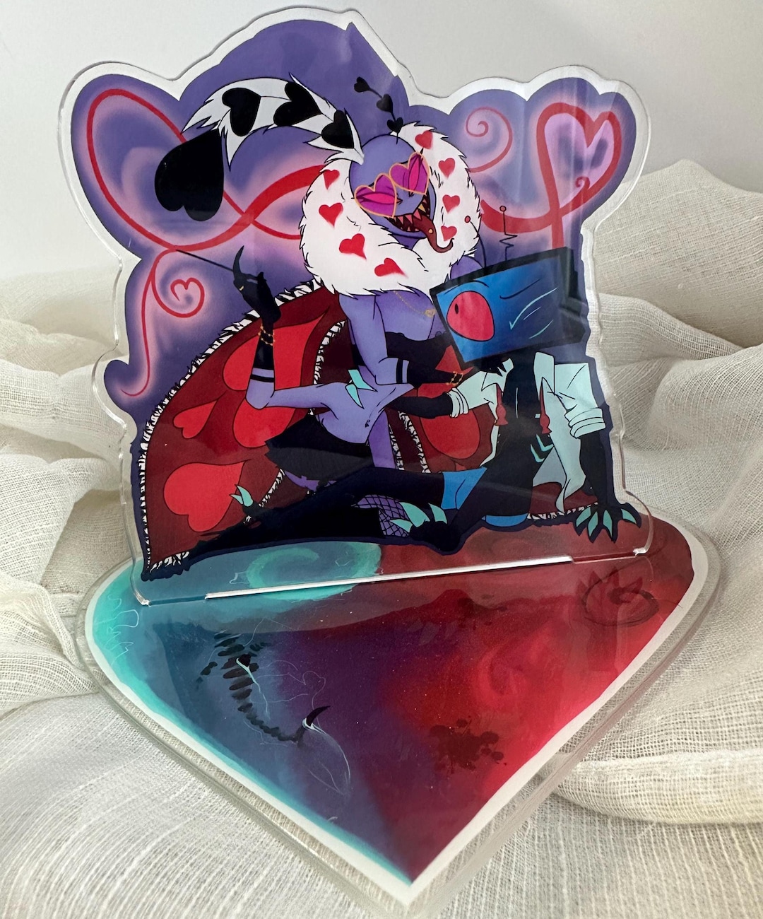 Hazbin Hotel Voxval Ship Fanart Acrylic Standee - Vox and Valentino ...
