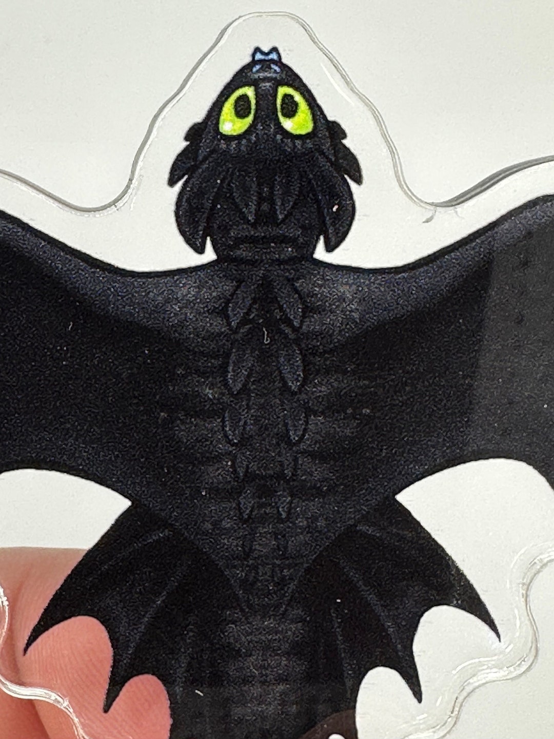 Black Night Dragon 3 Jumbo Acrylic Charm - Etsy