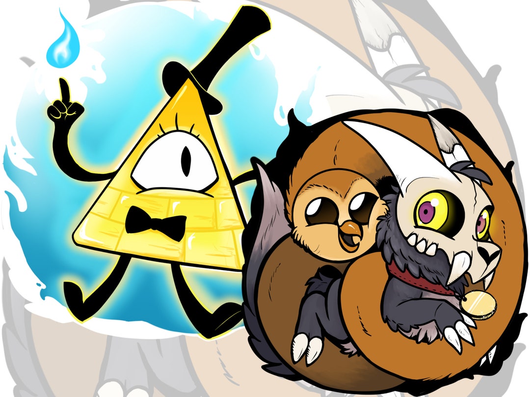 Triangle Demon/owl & Titan Demon 2.5 2-sided Acrylic Charm - Etsy