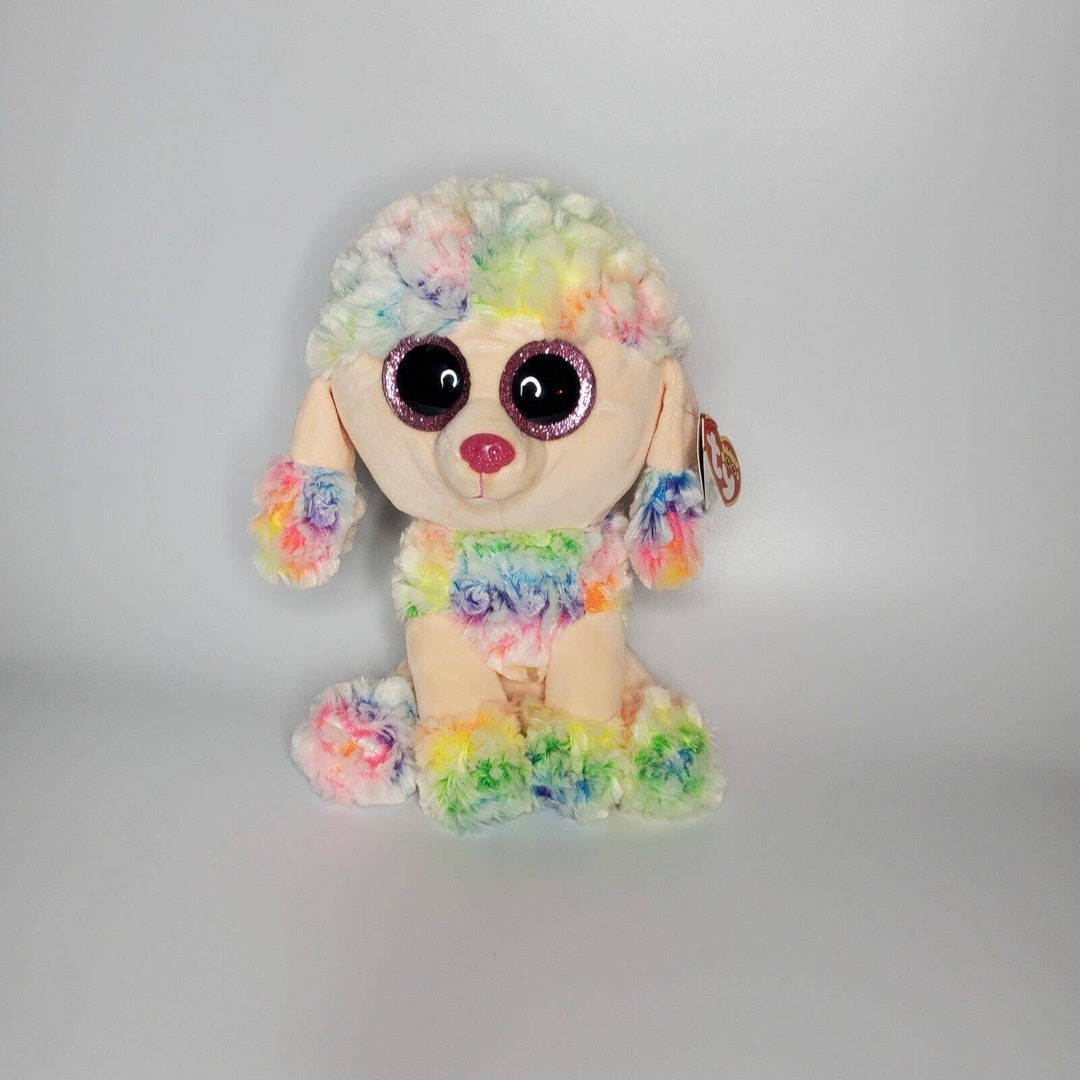 Ty Beanie Boos Rainbow Poodle Plush 9 Inch NWT - Etsy